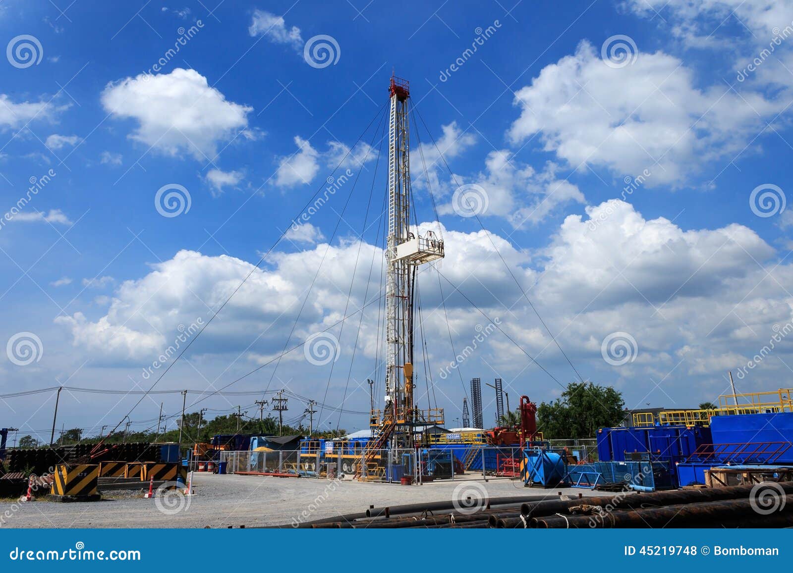 Land Drilling Rig in Yard stock photo. Image of crane - 45219748