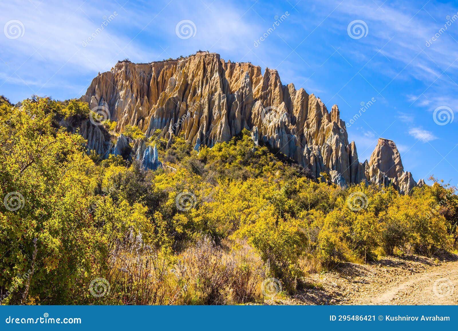 Land Formations - Clay Cliffs Stock Image - Image of geological, blue ...