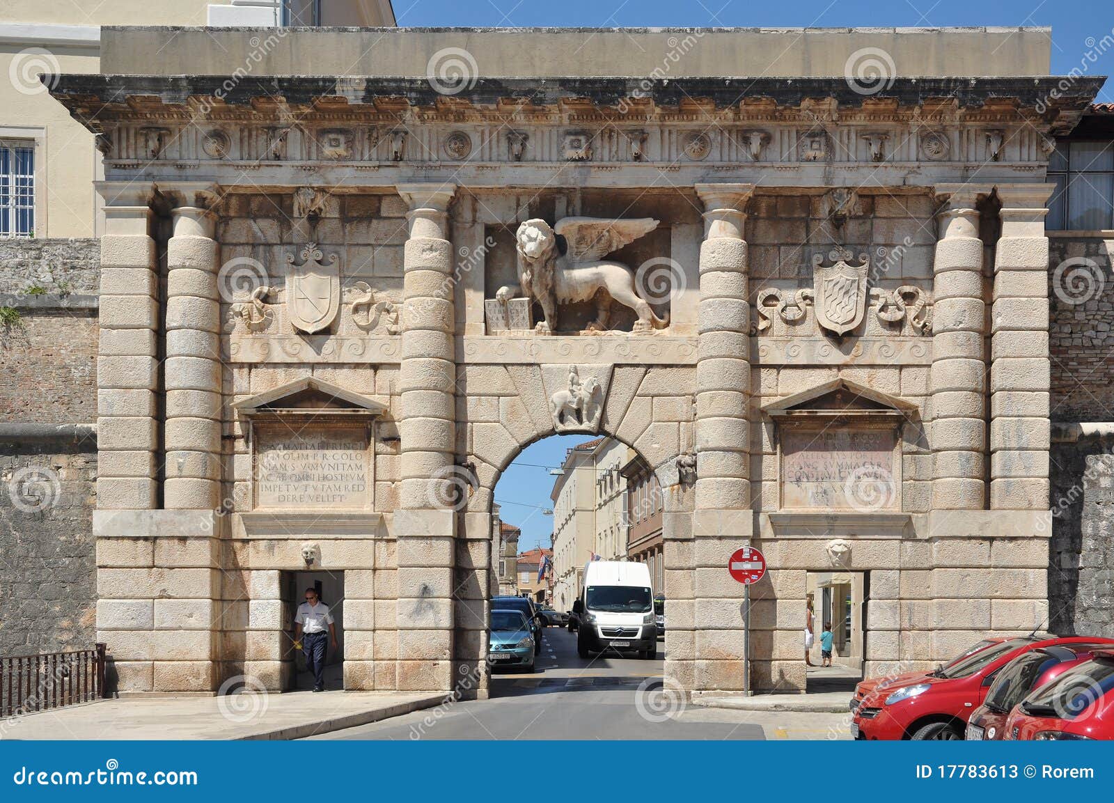 The Land Gate to Zadar editorial stock photo. Image of gate - 17783613