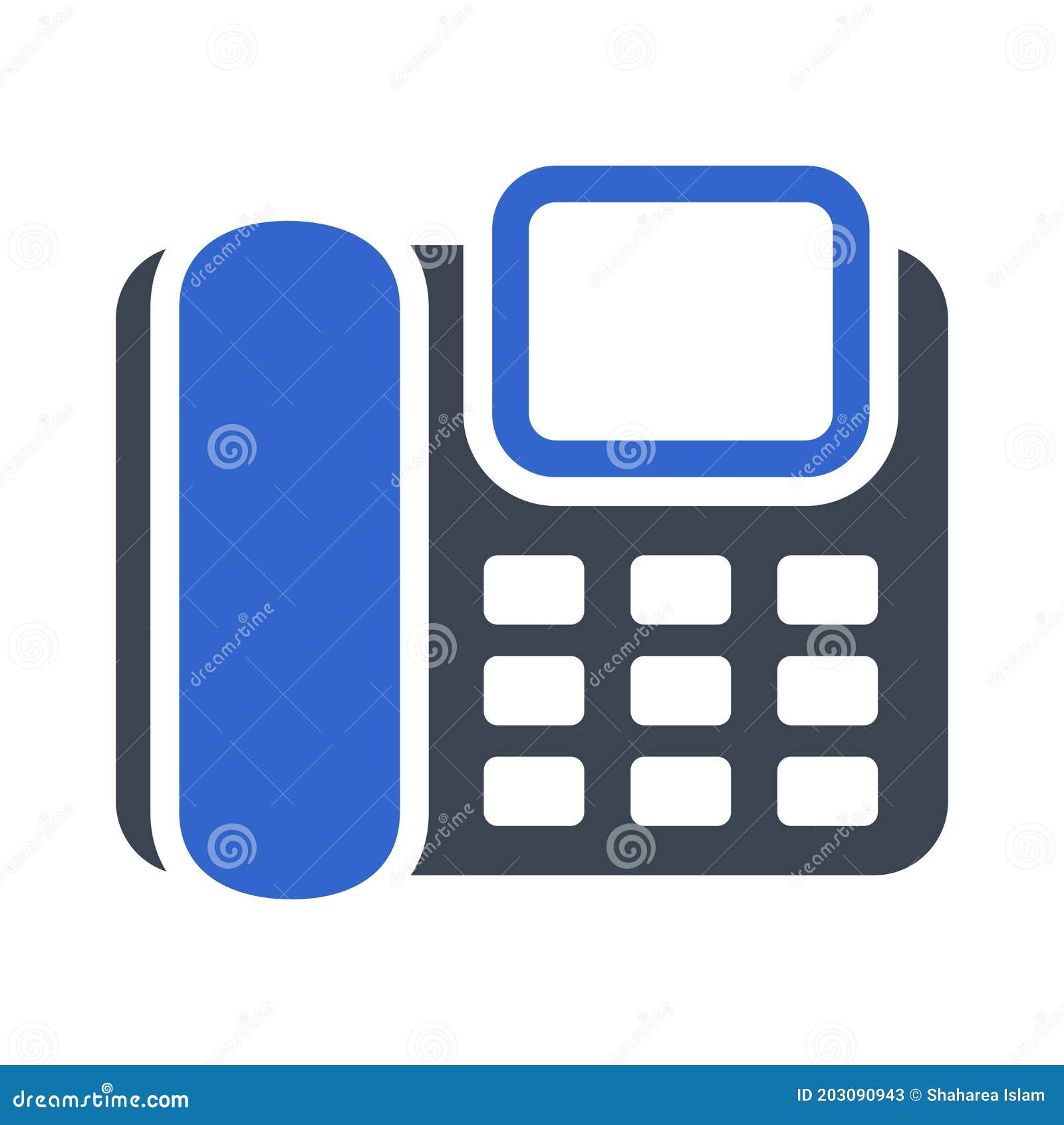 Land line icon stock vector. Illustration of landline - 203090943