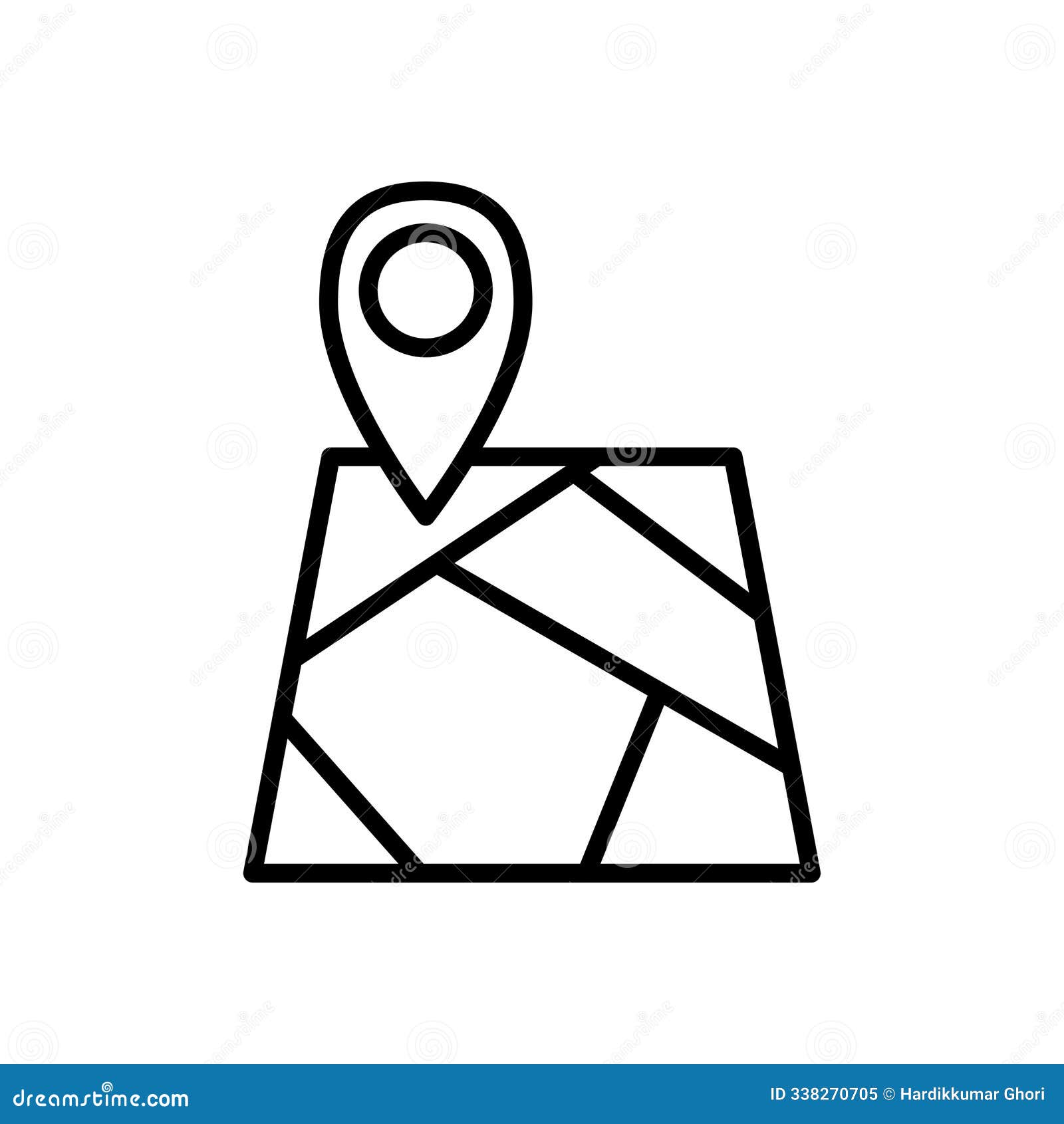 Land Location. Signs And Symbols Can Be Used For Web, Logo, Mobile App ...