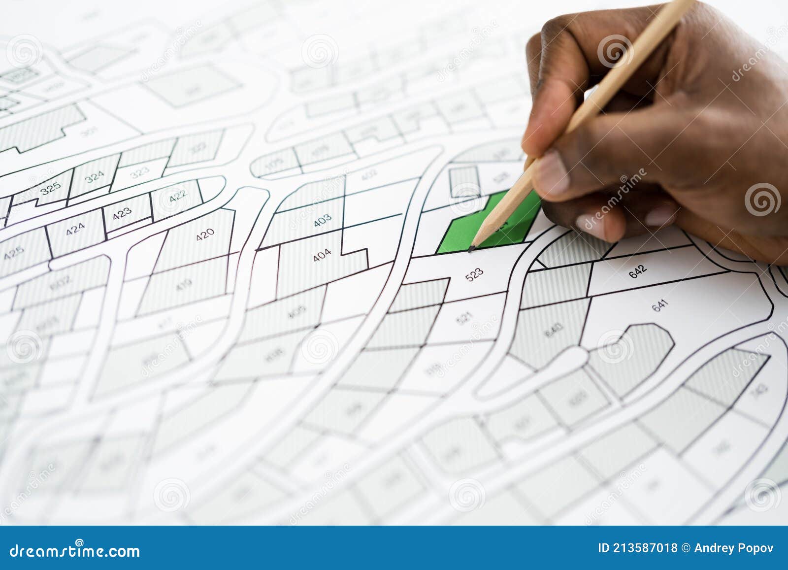 Land Map and Urban Building Project Plan Stock Photo - Image of ...