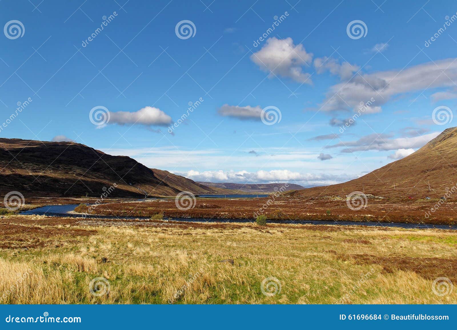 Land and Mountains in Scotland Stock Photo - Image of grass, panorama ...