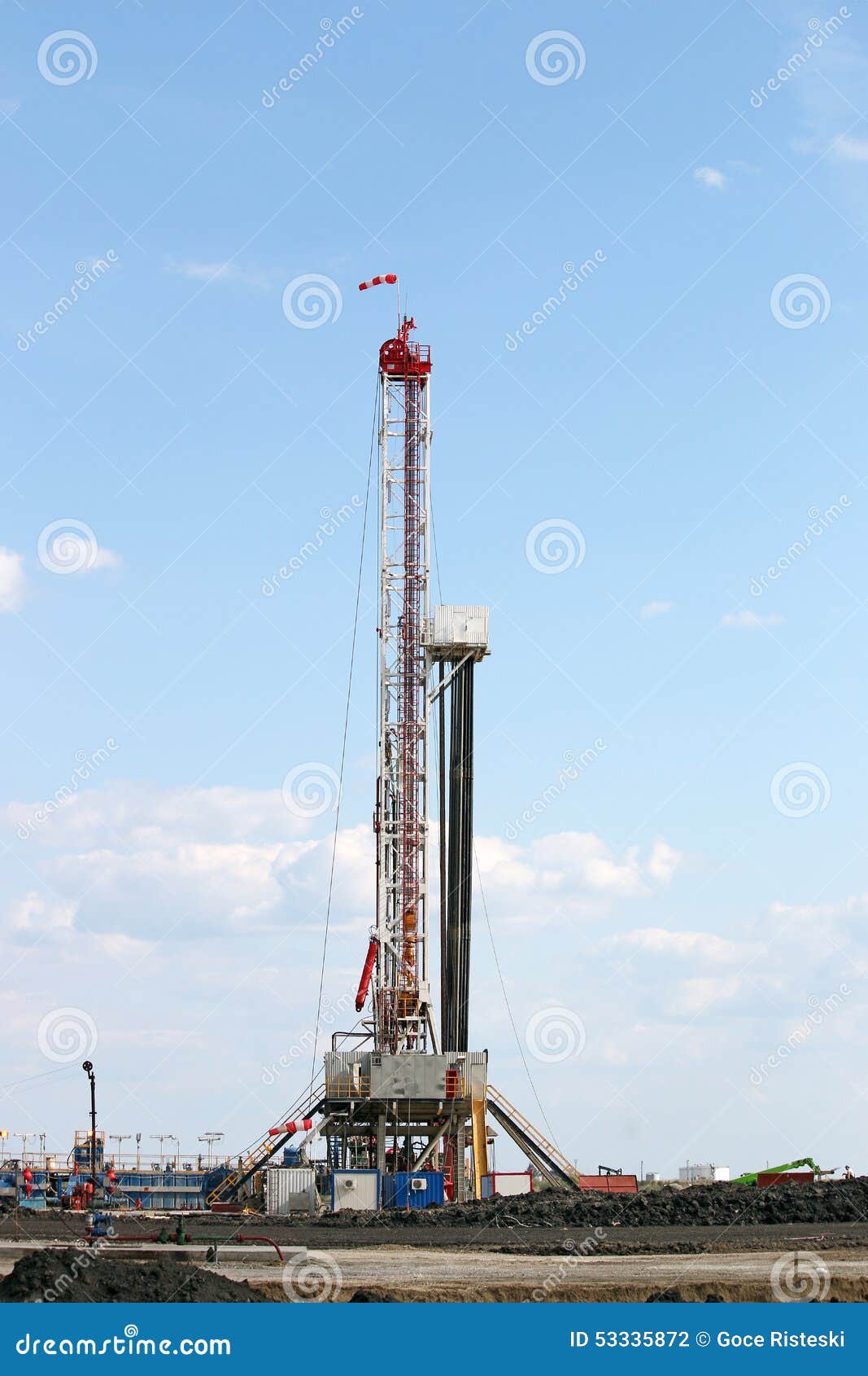 Land oil drilling rig stock photo. Image of tubing, petroleum - 53335872