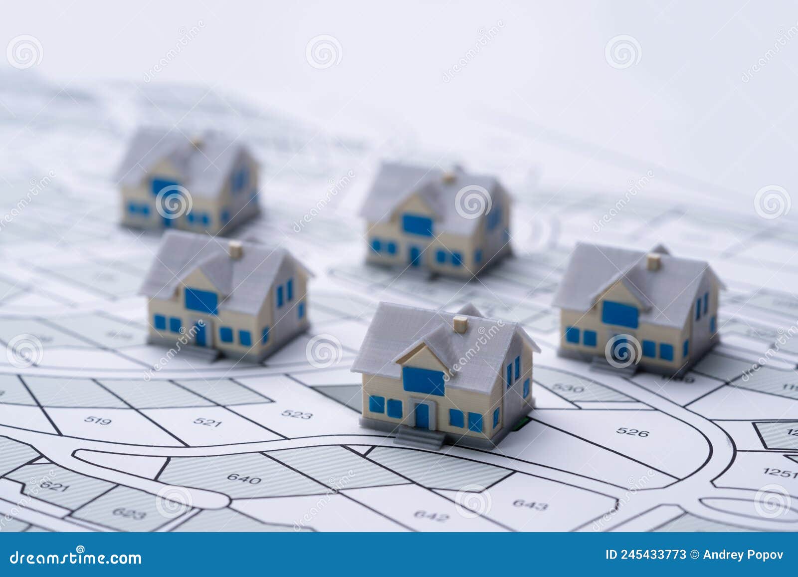Land Plot and Cadastre Map stock image. Image of urban - 245433773