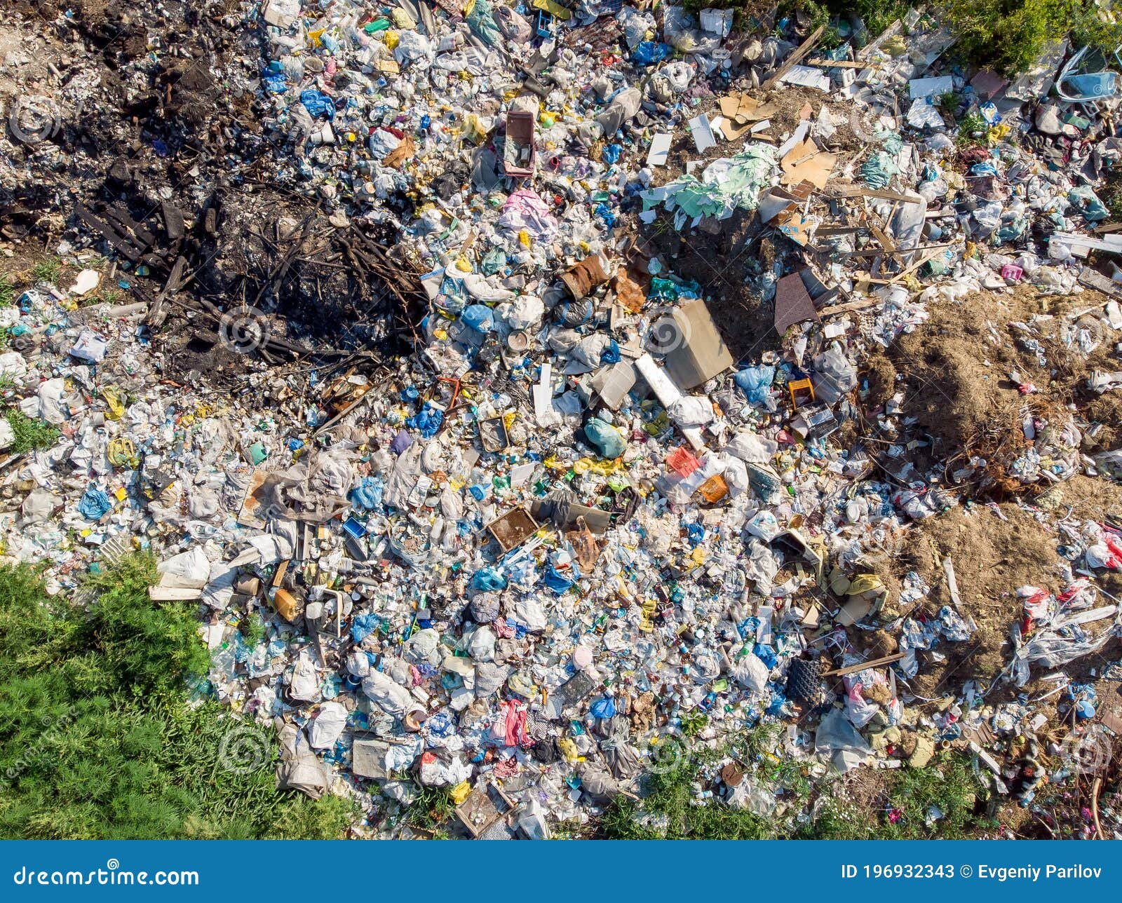 Land Pollution with Plastic Bottles and Bags. Open Storage of Solid ...