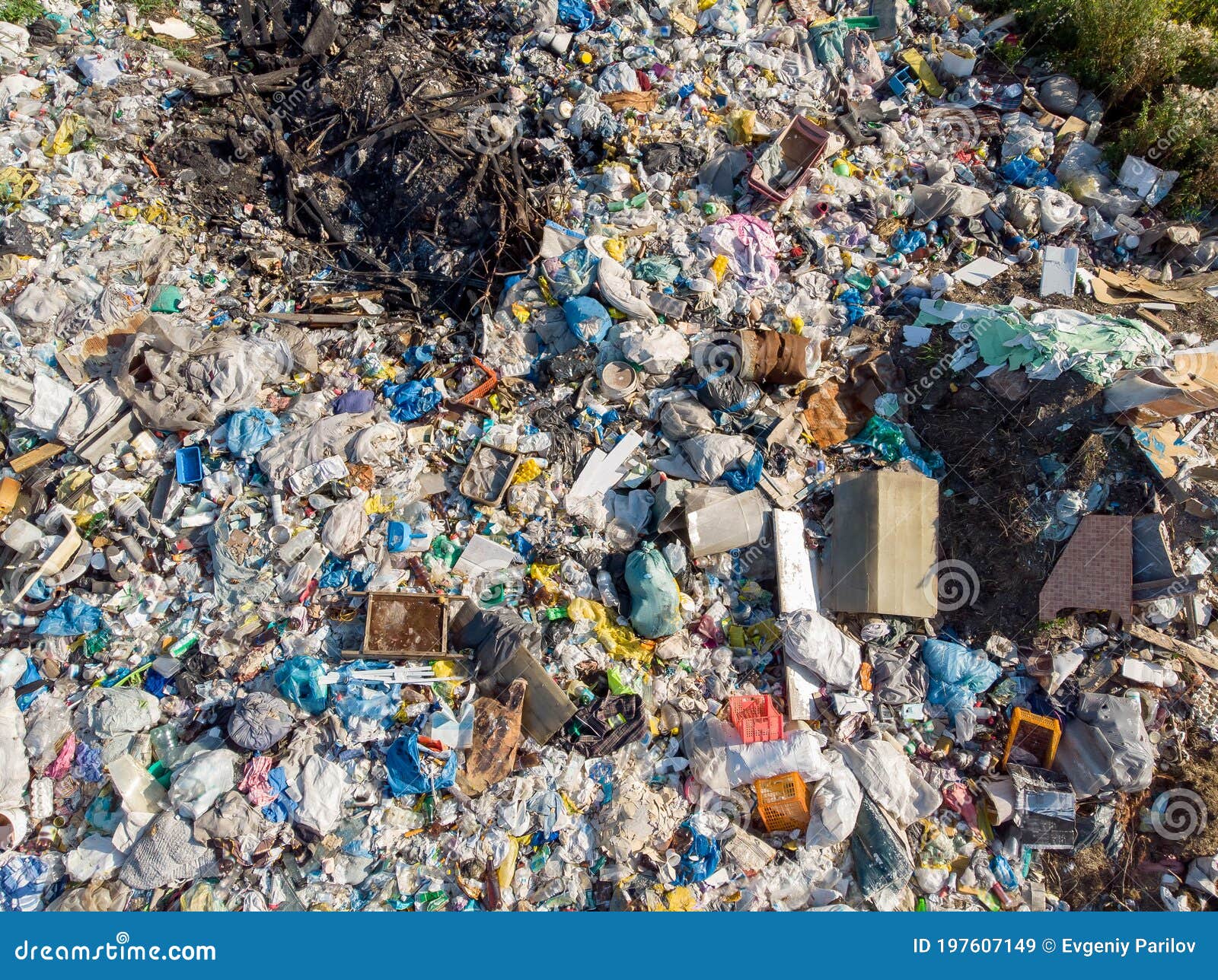 Land Pollution with Plastic Bottles and Bags. Open Storage of Solid ...