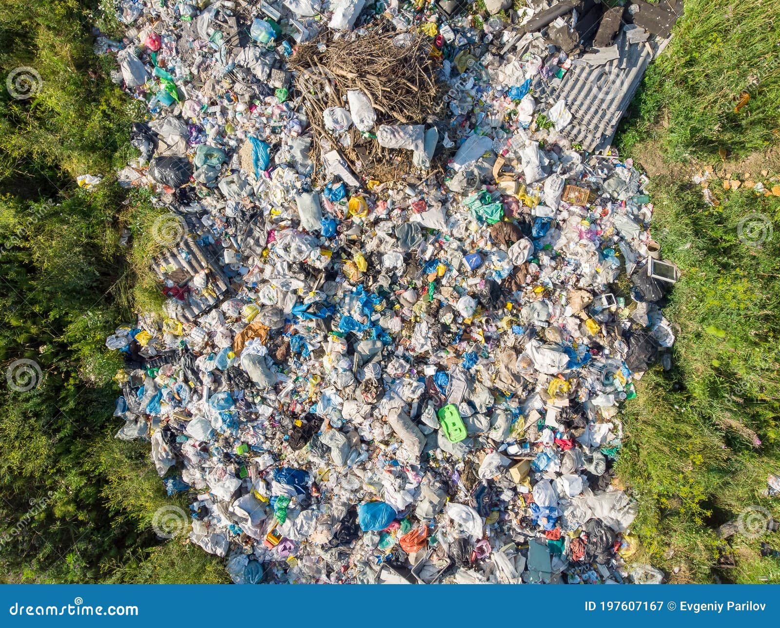Land Pollution with Plastic Bottles and Bags. Open Storage of Solid ...