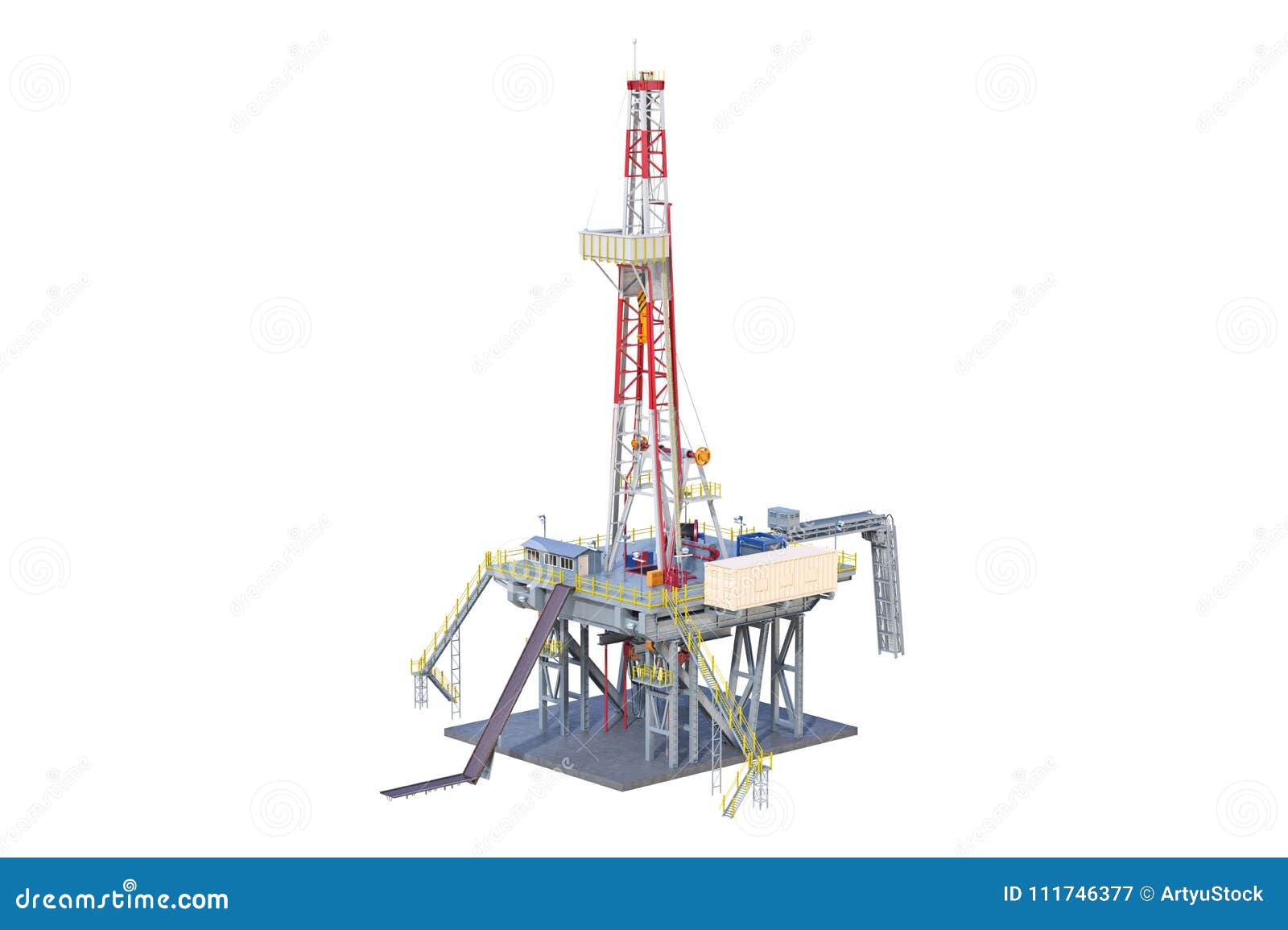 Land rig platform stock illustration. Illustration of production ...