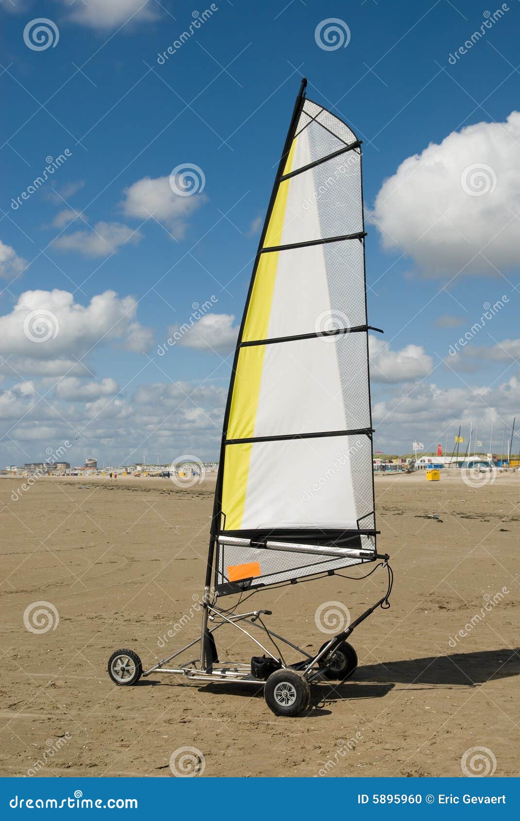 Land sailing on the beach stock photo. Image of carry - 5895960