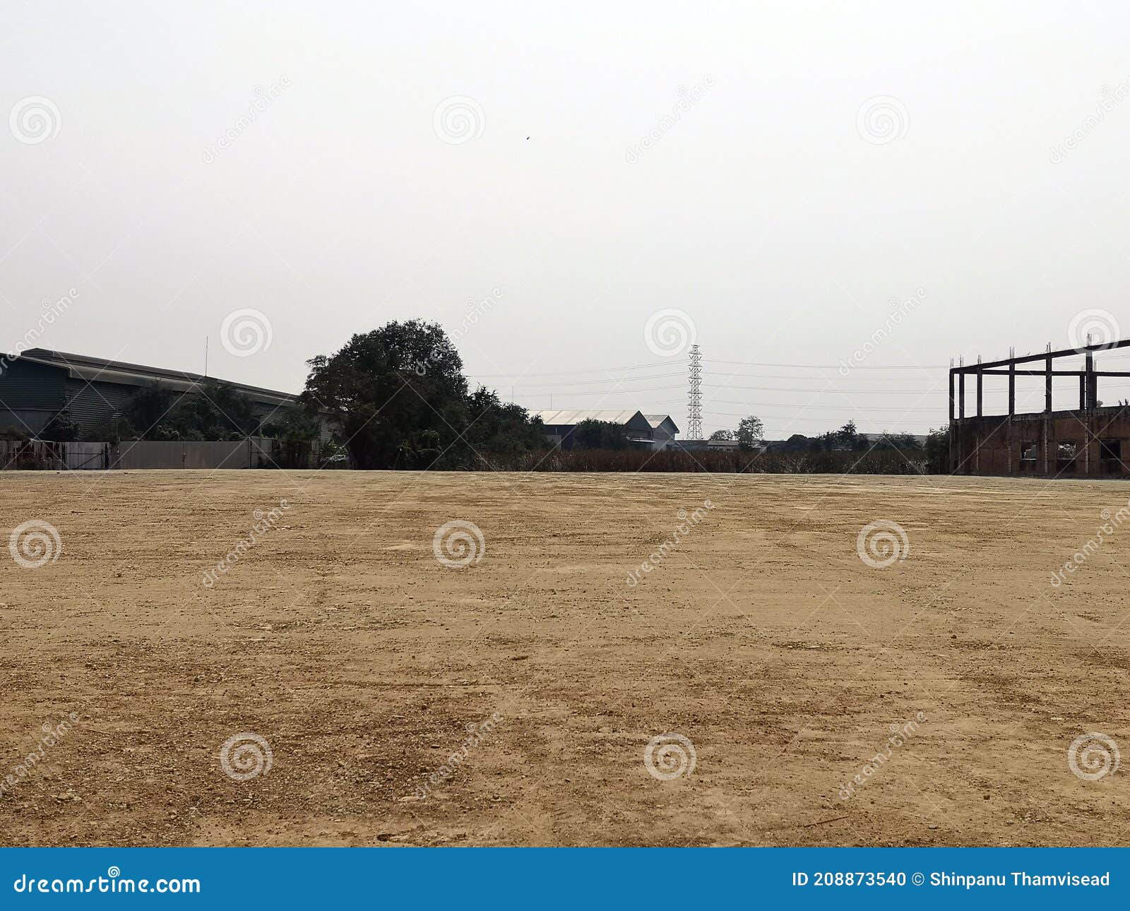 Land for Sale Concept. Landscape of Empty Land Plot for Development ...