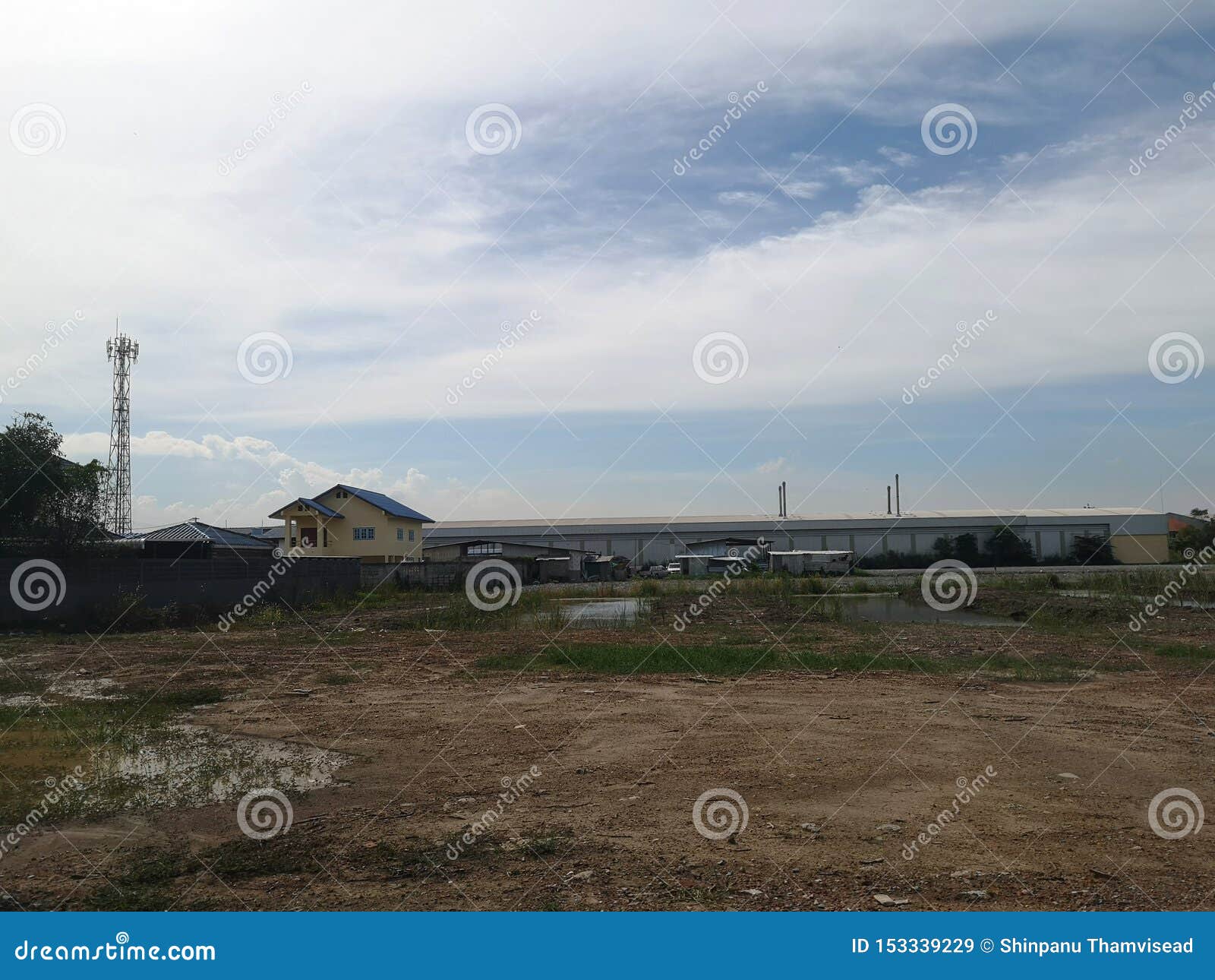 Land for Sales Concept. Landscape of Empty Land Plot for Development ...