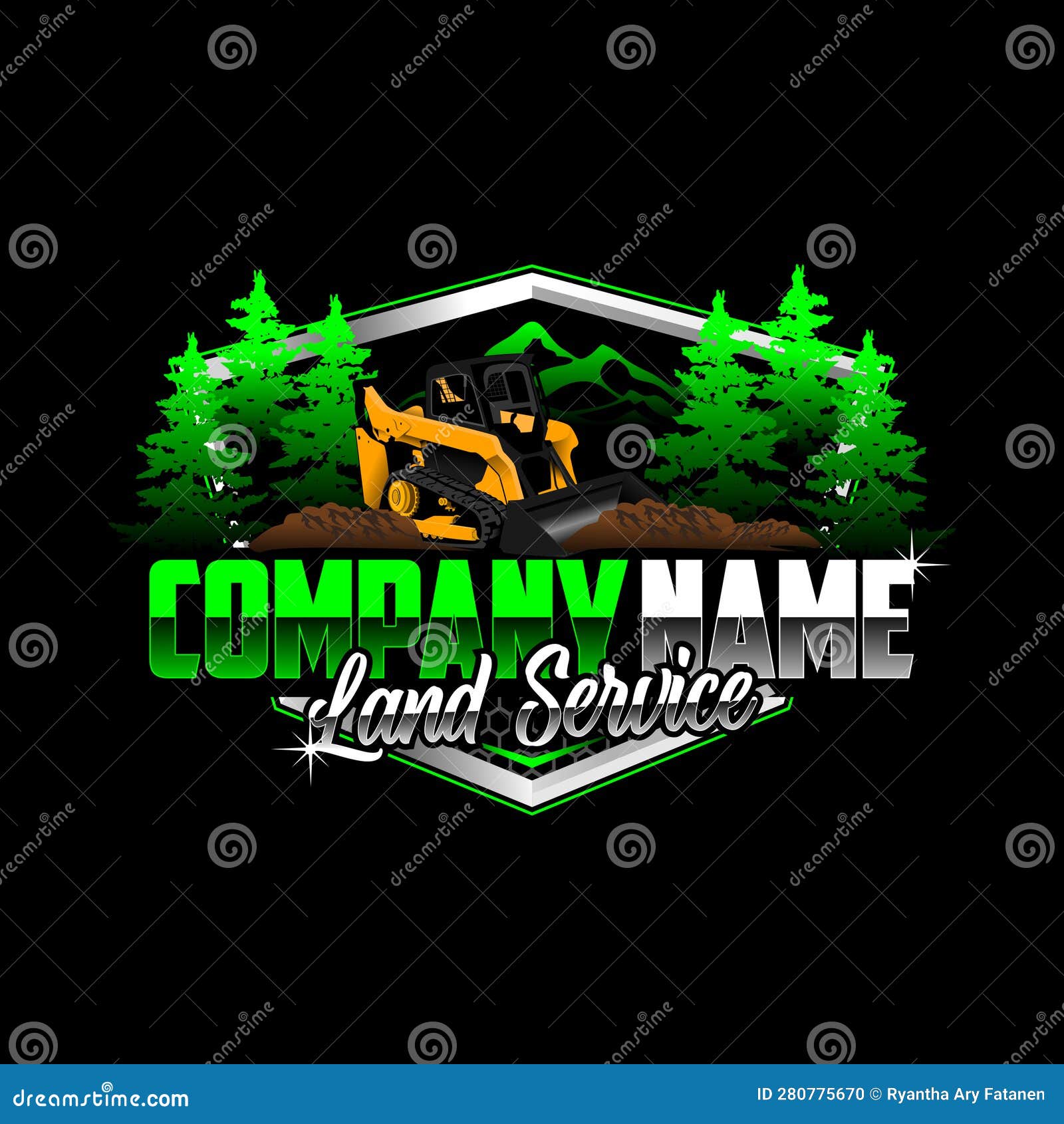 Land Service or Land Clearing Company Logo Stock Vector - Illustration ...
