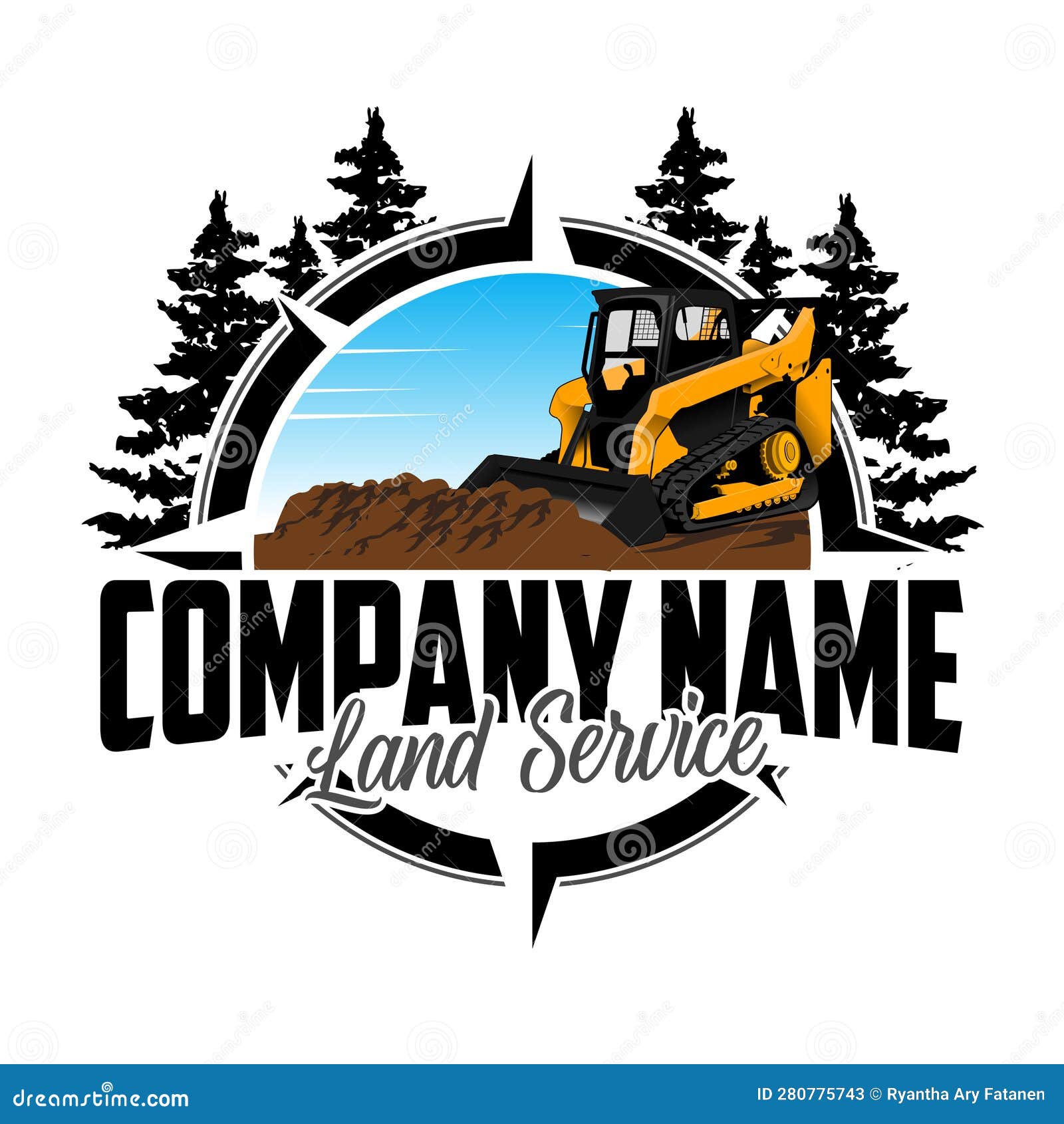 Land Service or Land Clearing Company Logo Stock Vector - Illustration ...