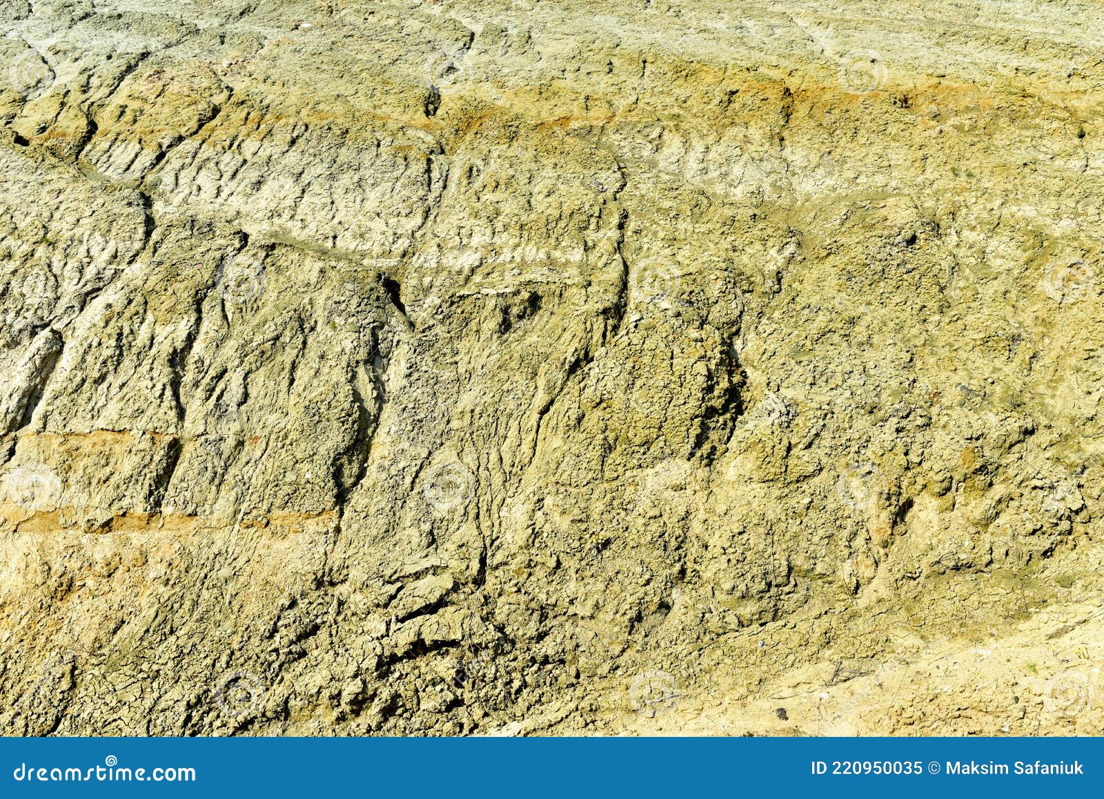 Land Structure in Chalk Open Pit Mining. Chalk Background in Quarry ...