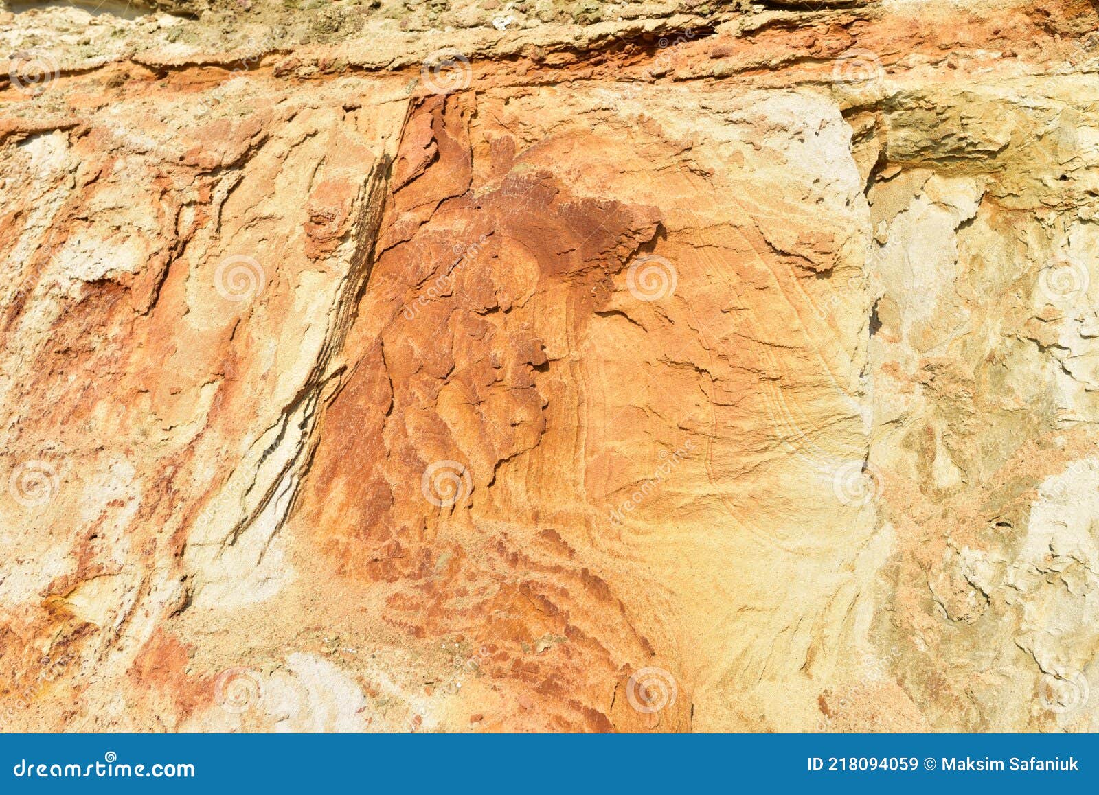 Land Structure In Open Pit Mining. Ground Background In Quarry. Rock ...