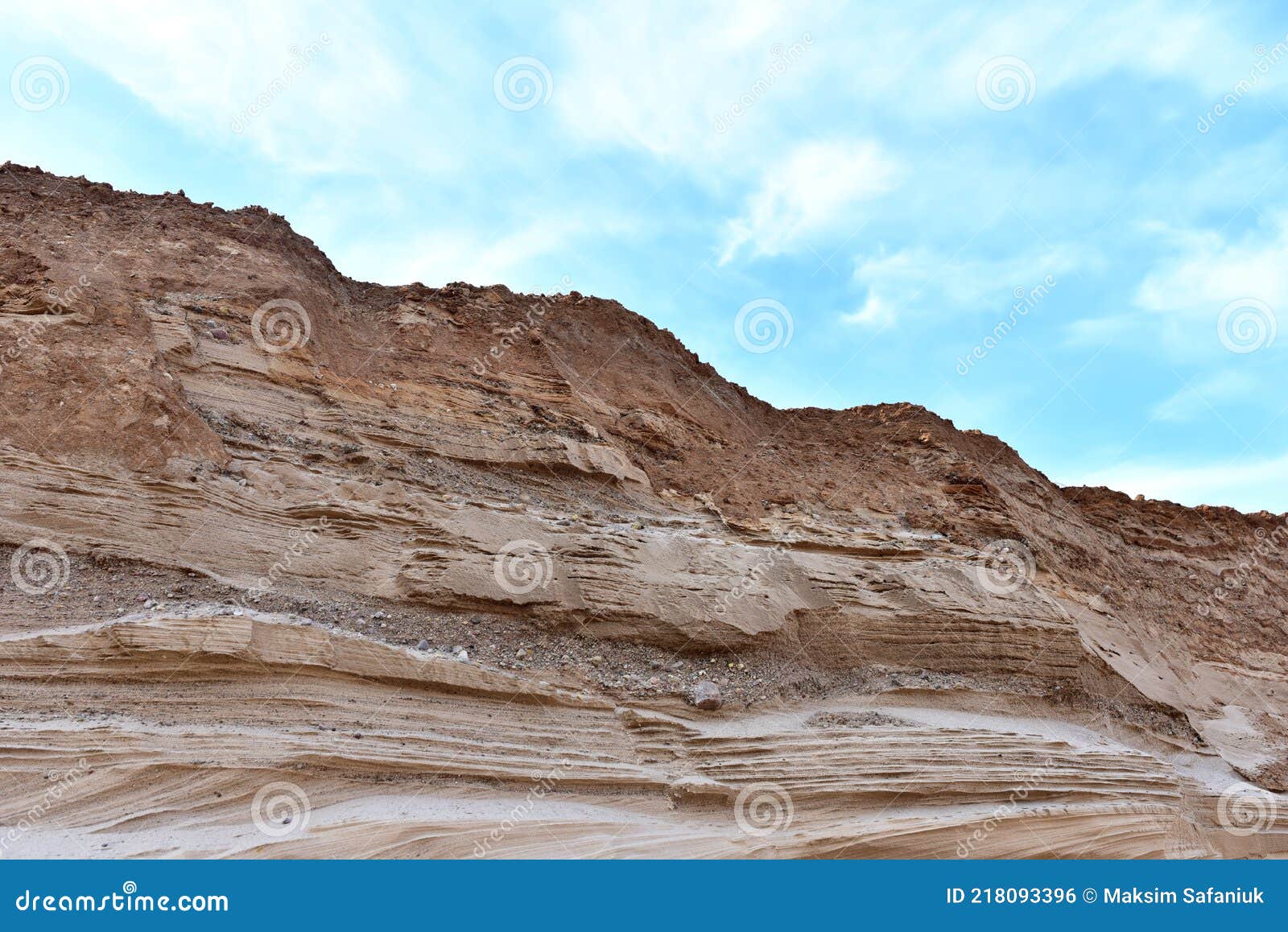 Land Structure In Open Pit Mining. Ground Background In Quarry. Rock ...