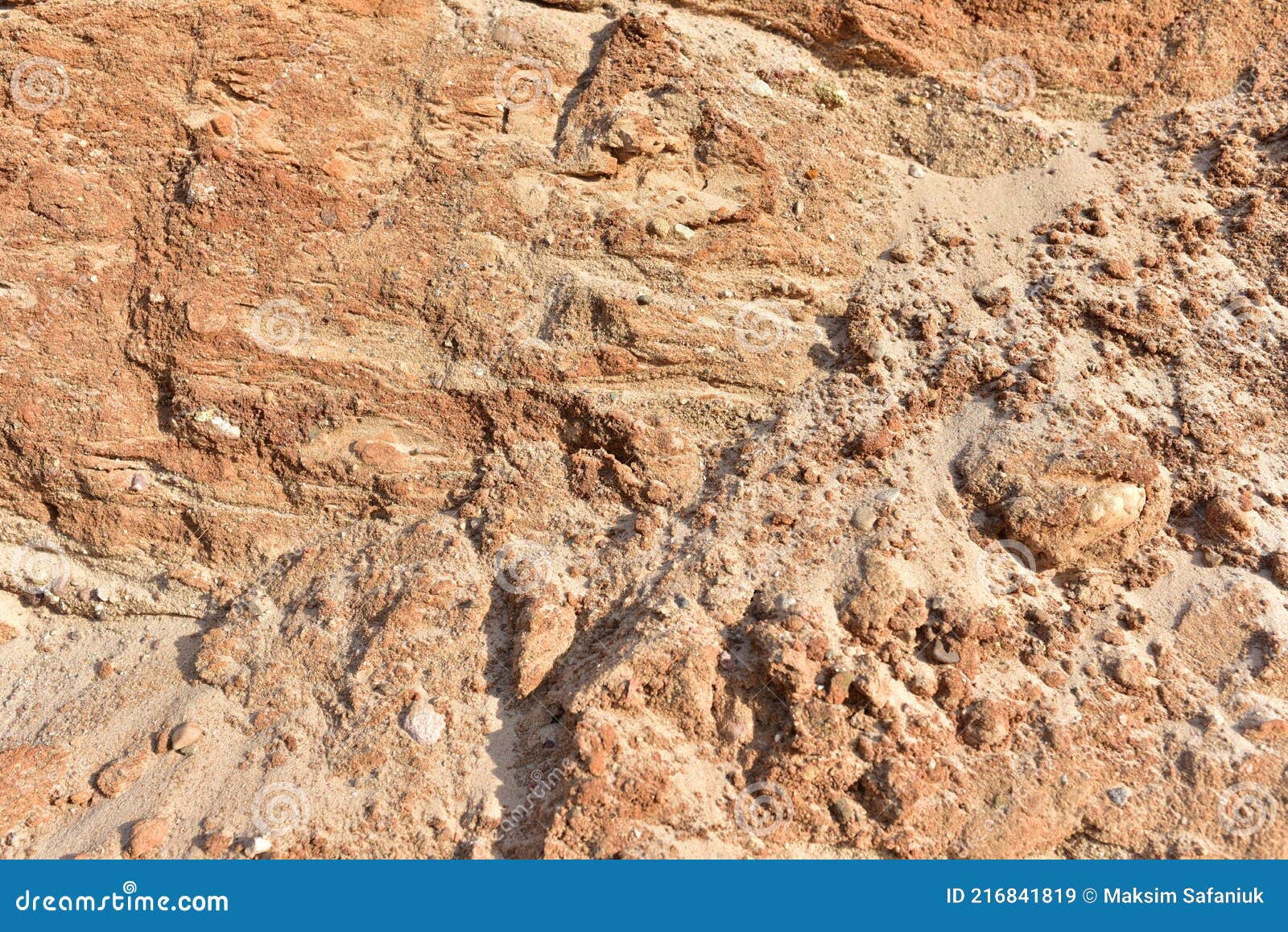 Land Structure in Open Pit Mining. Ground Background in Quarry. Rock ...