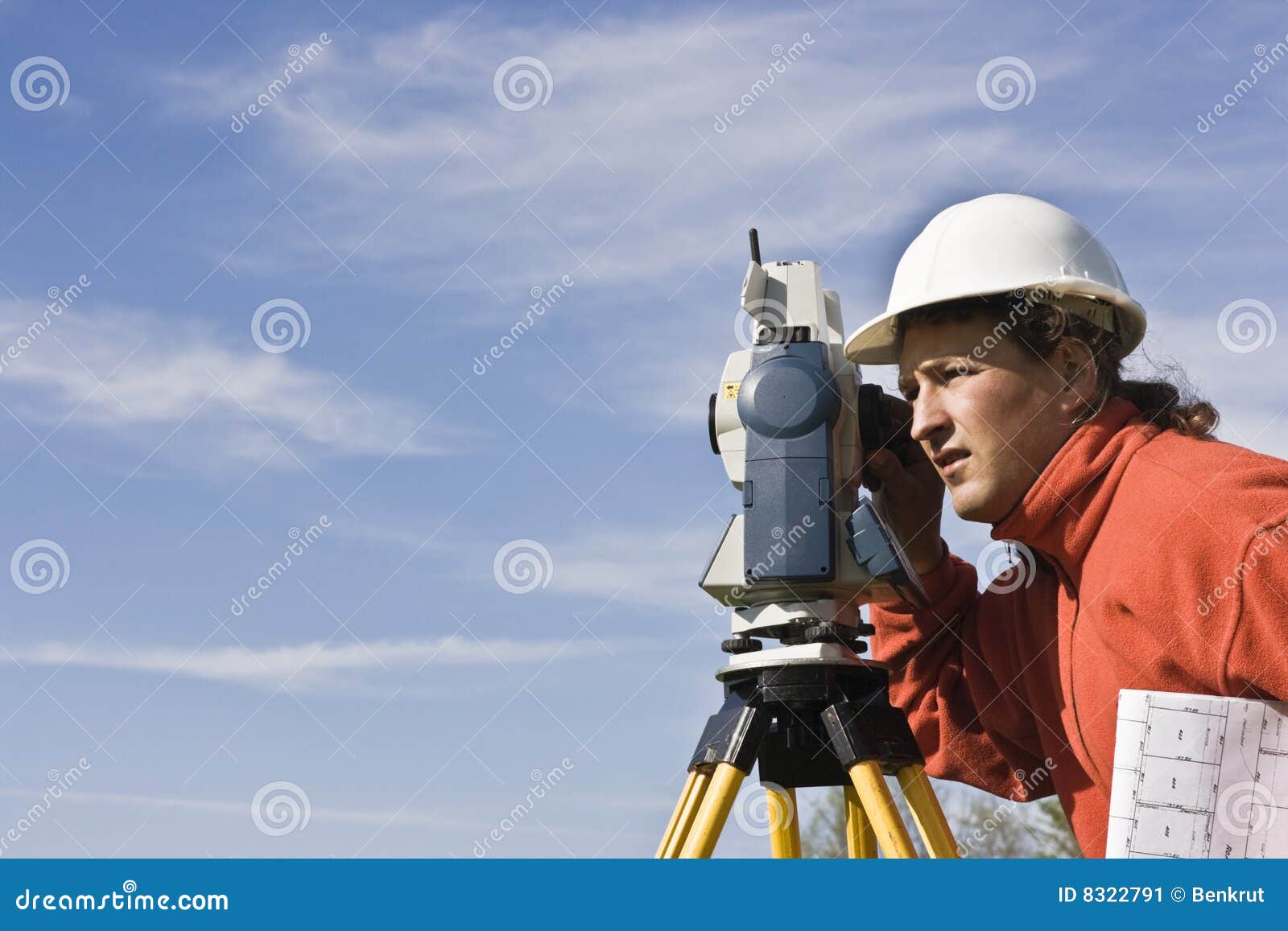 Land Surveying stock image. Image of chicago, tripod, engineering - 8322791