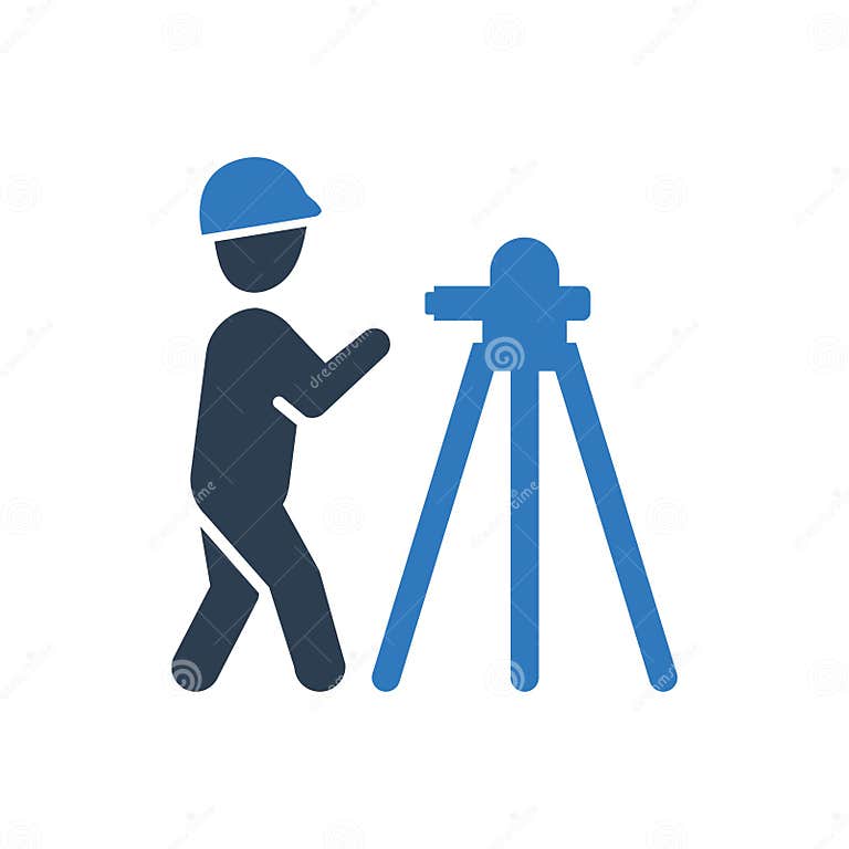 Land surveyor icon stock vector. Illustration of land - 153338261