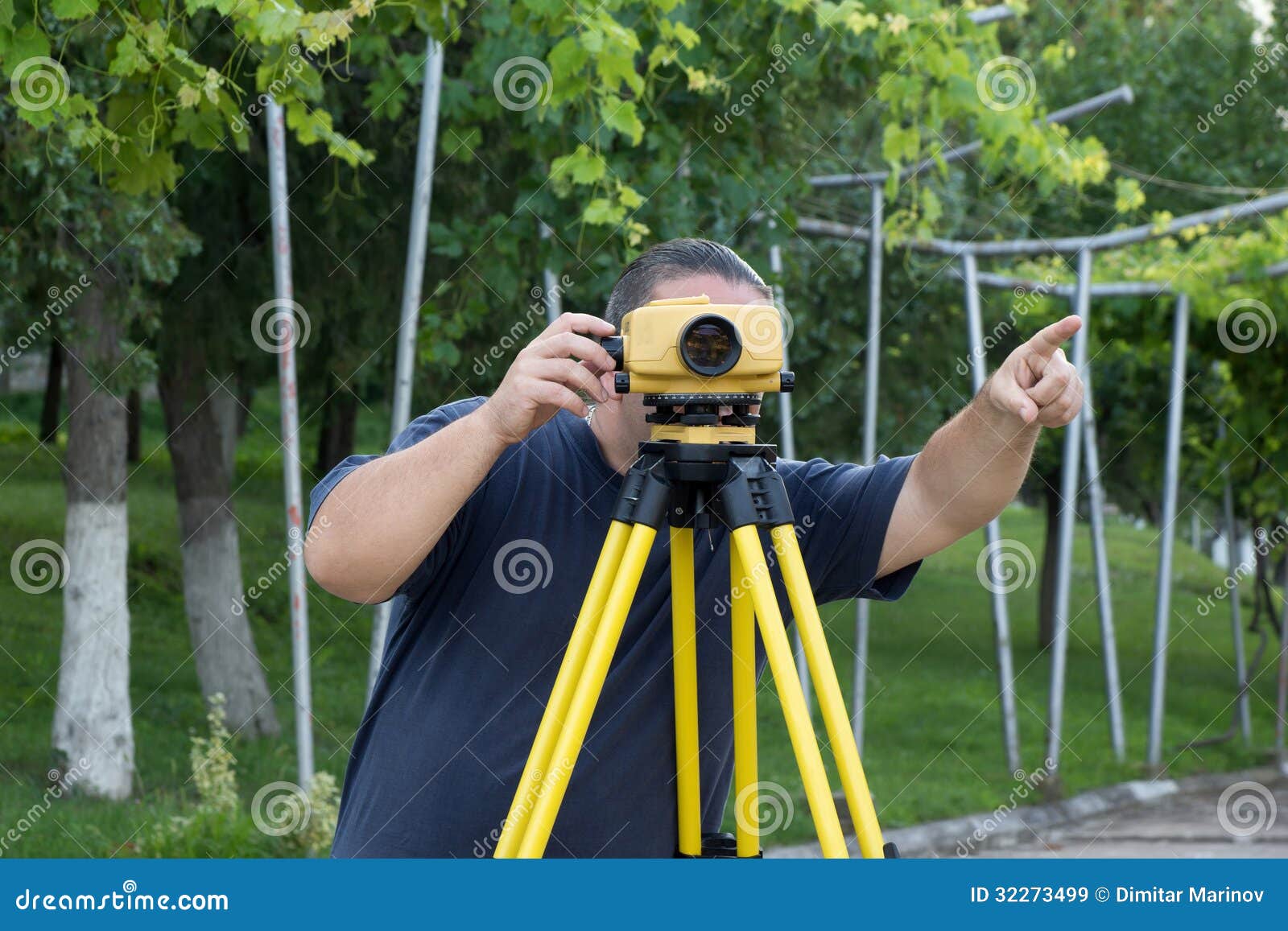 Land surveyor stock image. Image of surveying, measurements - 32273499