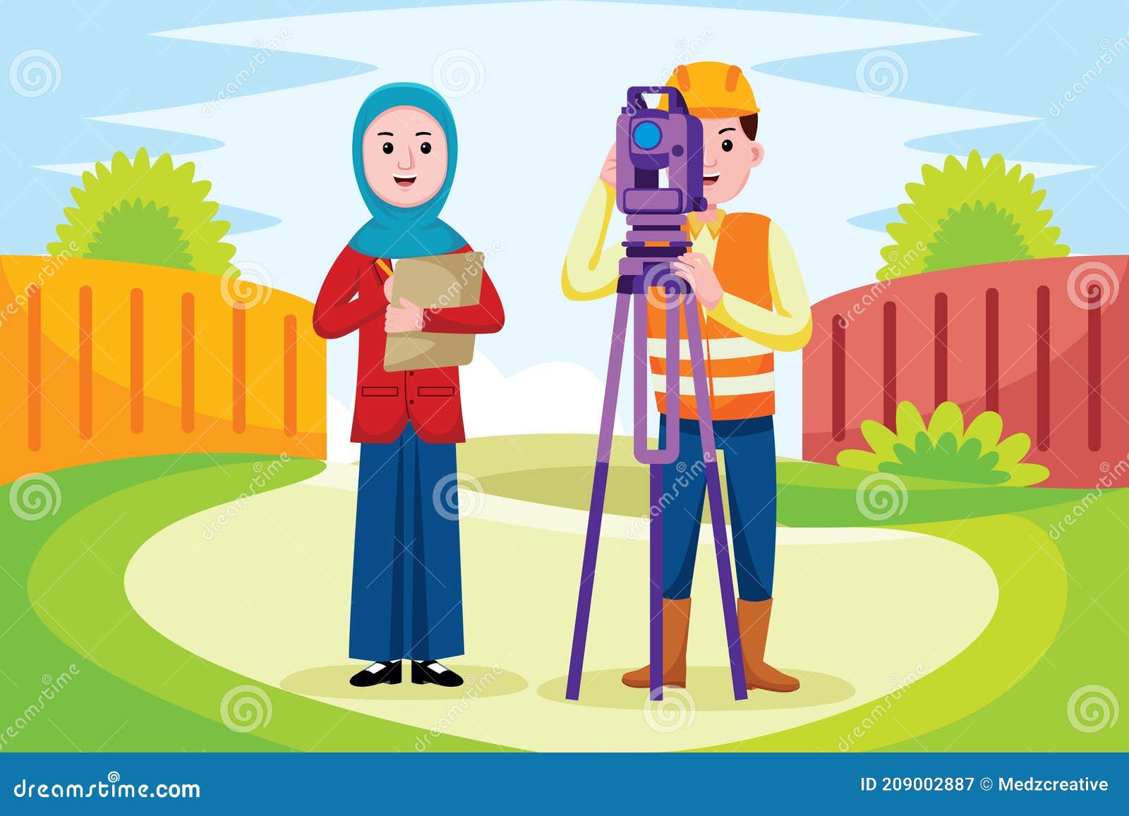 Land Surveyor Pixel Perfect Linear Icon Cartoon Vector | CartoonDealer ...