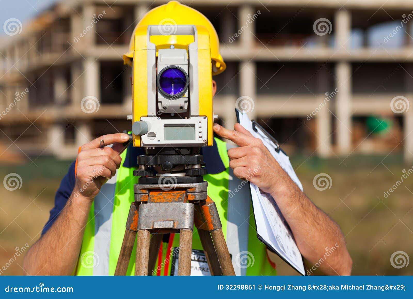 Land surveyor theodolite stock image. Image of building - 32298861