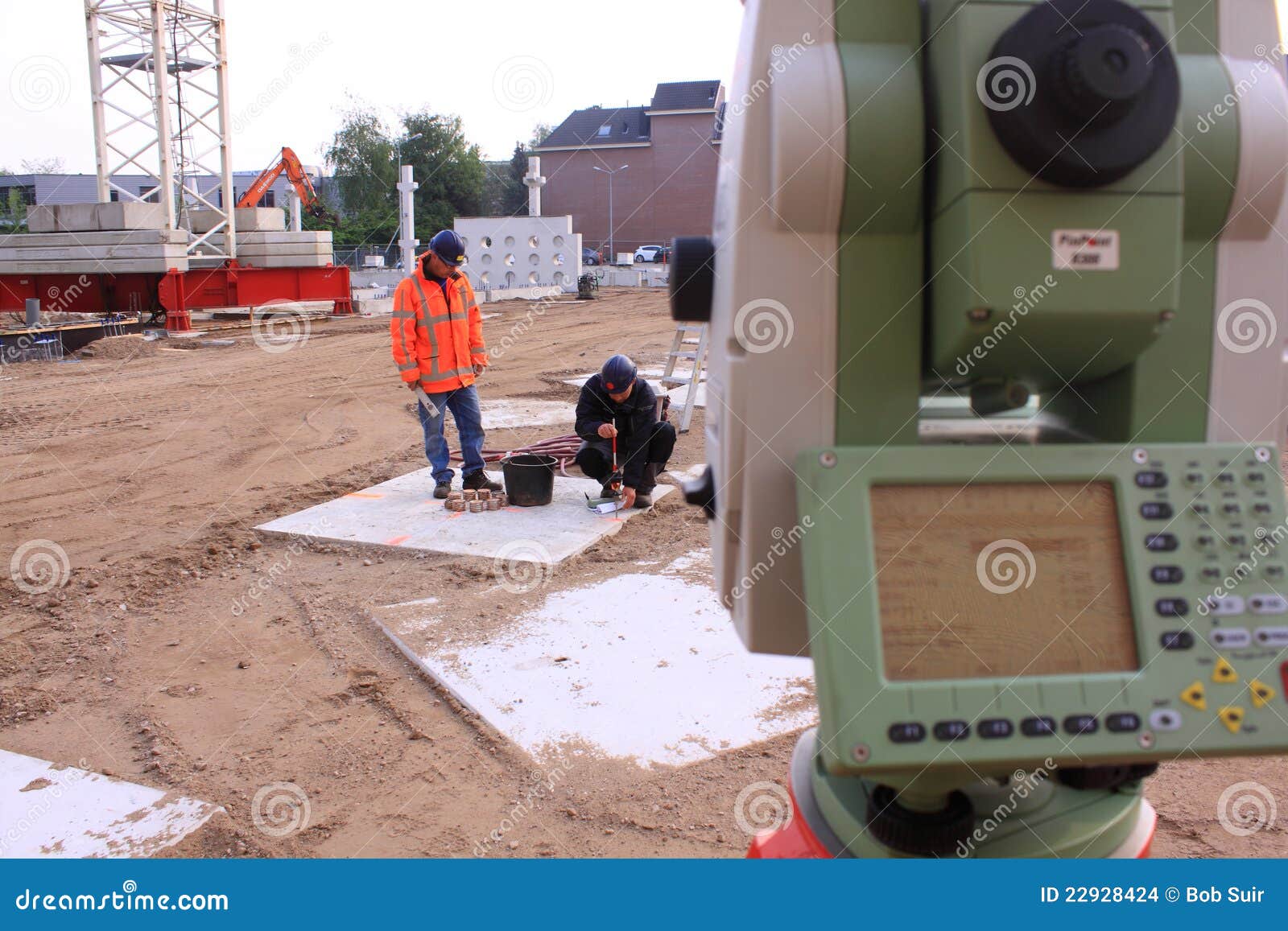 Land Surveyors Working Construction Site Editorial Photo ...