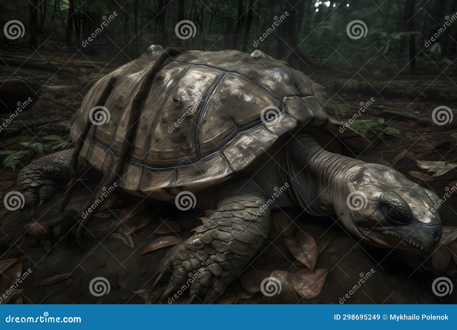 The Land Turtle in Its Natural Environment. Neural Network AI Generated ...