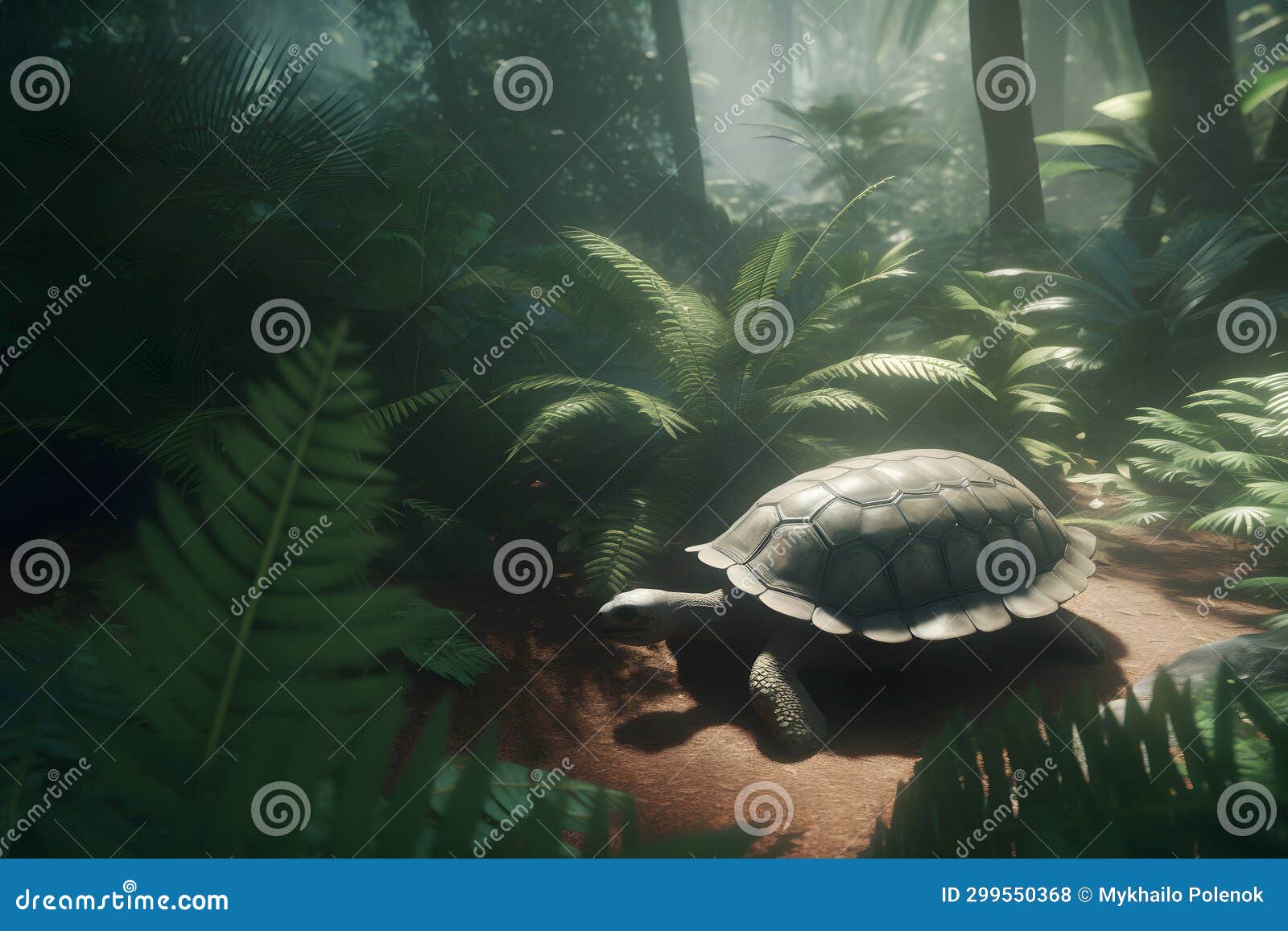 The Land Turtle in Its Natural Environment. Neural Network AI Generated ...
