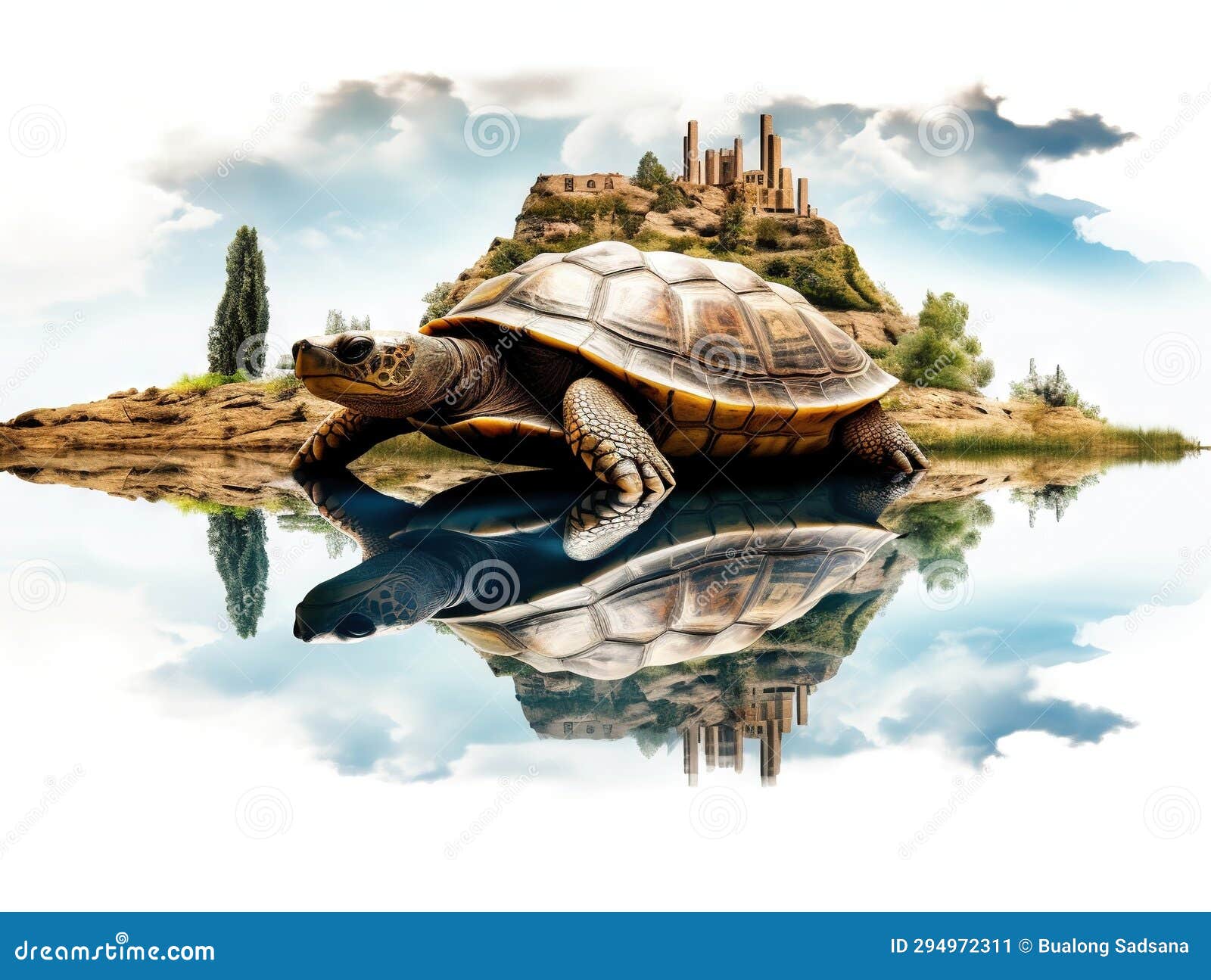 Land Turtle Made with Generative AI Illustration Stock Illustration ...