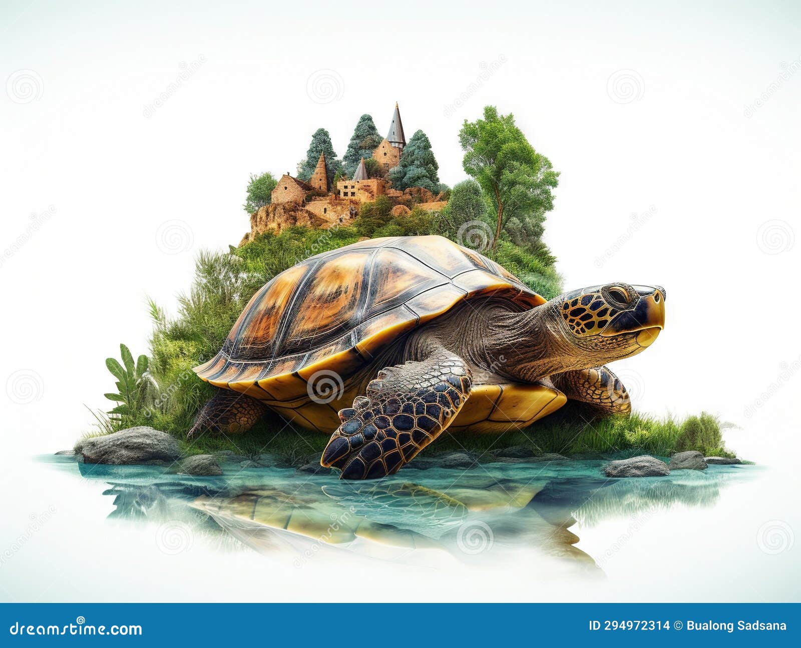 Land Turtle Made with Generative AI Illustration Stock Illustration ...