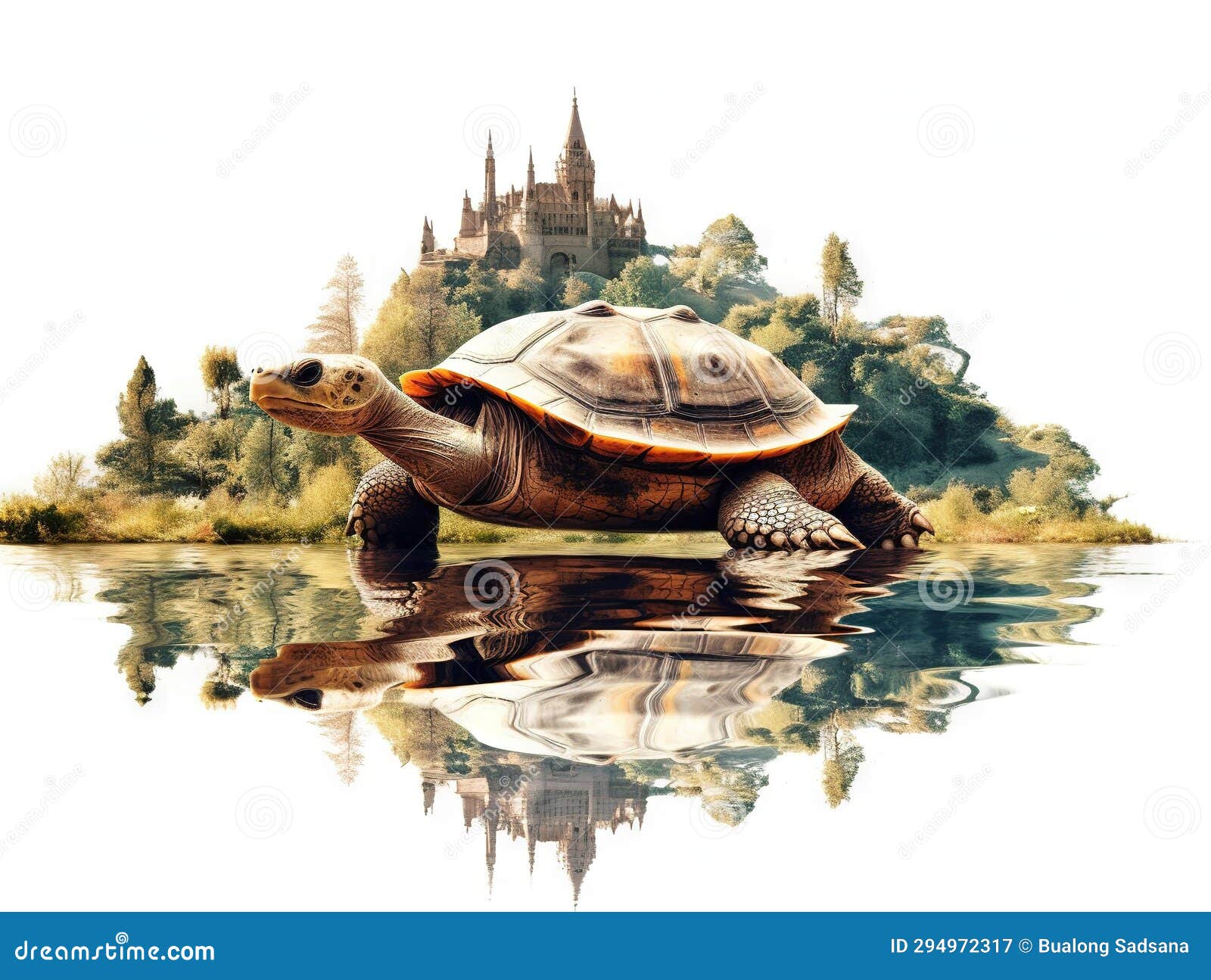 Land Turtle Made with Generative AI Illustration Stock Illustration ...