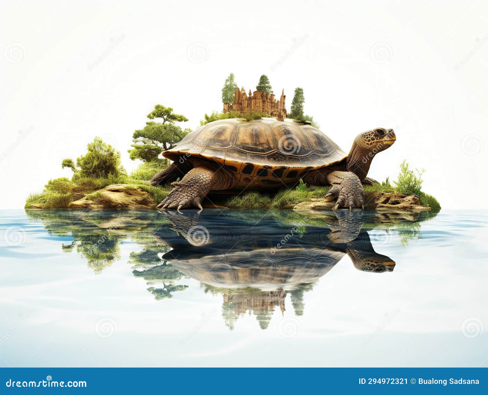 Land Turtle Made with Generative AI Illustration Stock Illustration ...