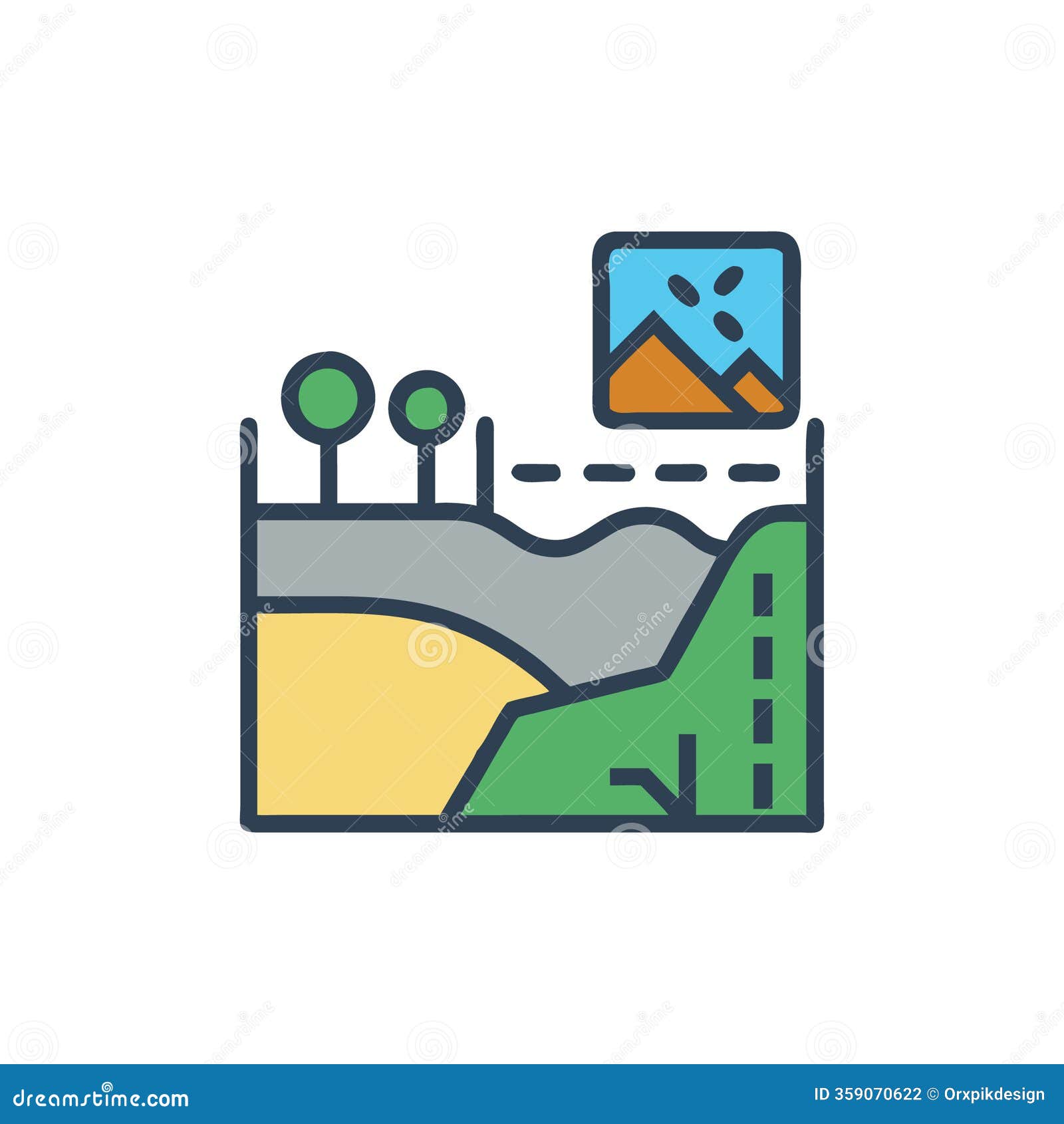 Land Use Icon for Planning stock illustration. Illustration of icon ...