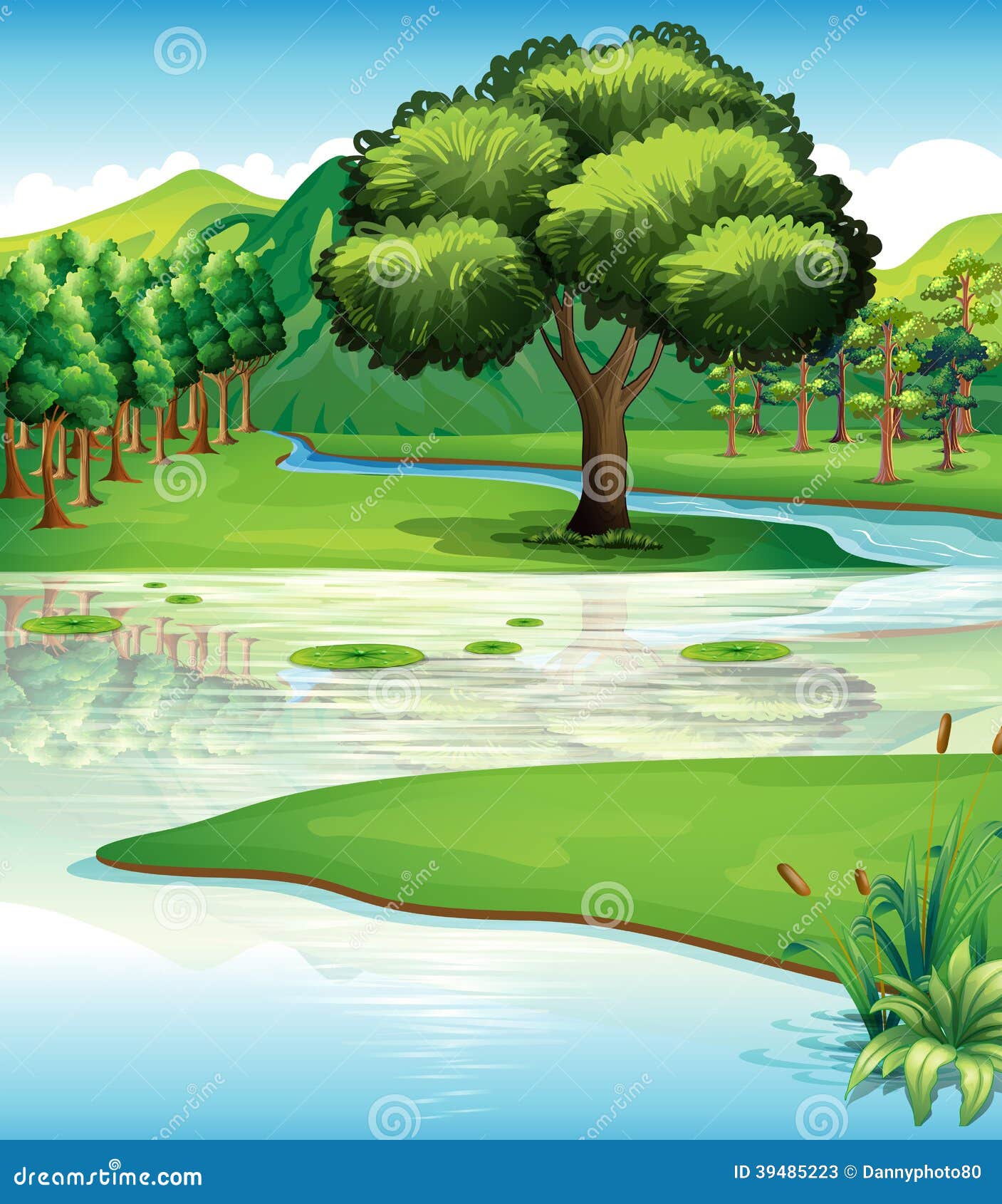 Land and water resources stock vector. Illustration of landscape - 39485223