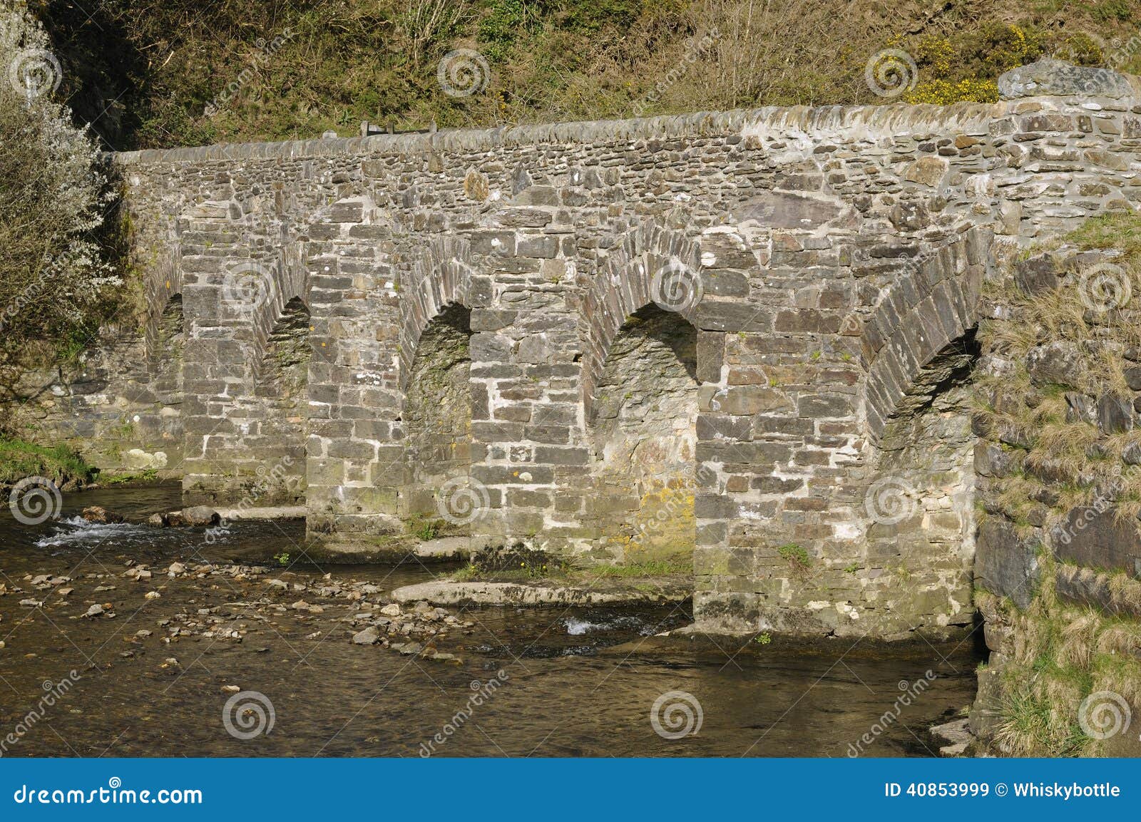 Landacre Bridge, River Barle Stock Image - Image of five, exmoor: 40853999