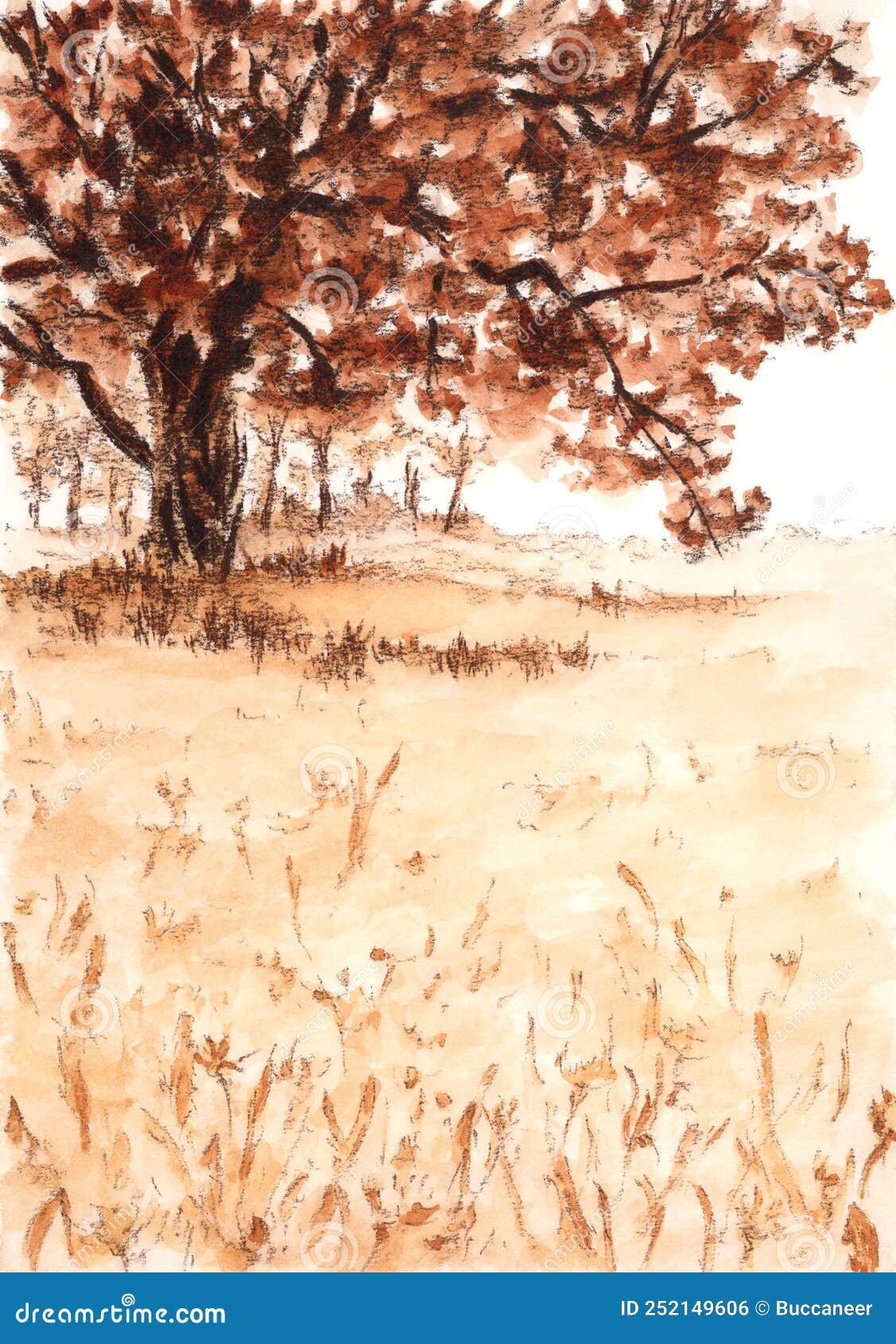 Landcape With Sun, Meadow, Forest And Mountain Royalty-Free Stock Image ...