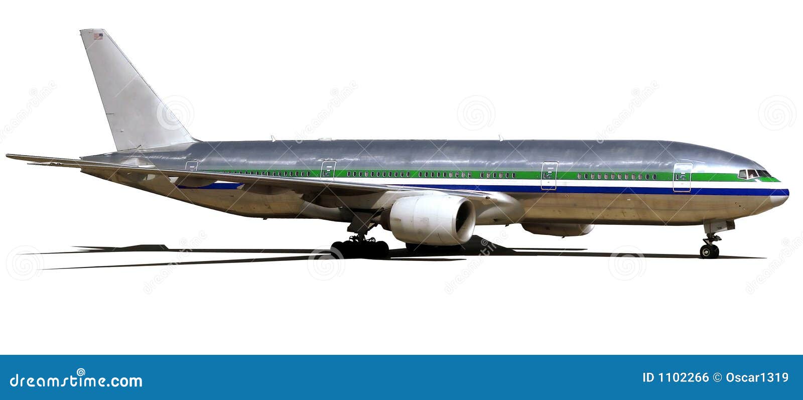 Landed Airplane stock photo. Image of departure, transportation - 1102266