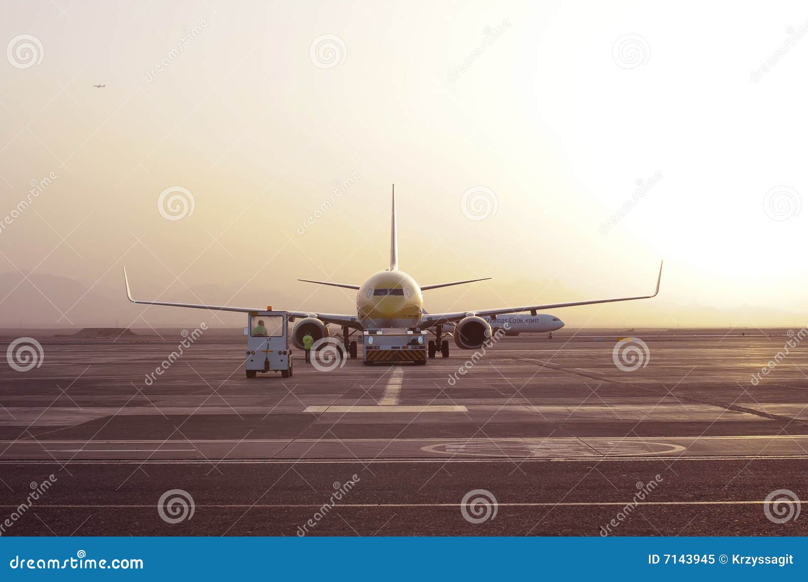 Landed Airplane stock image. Image of boeing, scheduled - 7143945