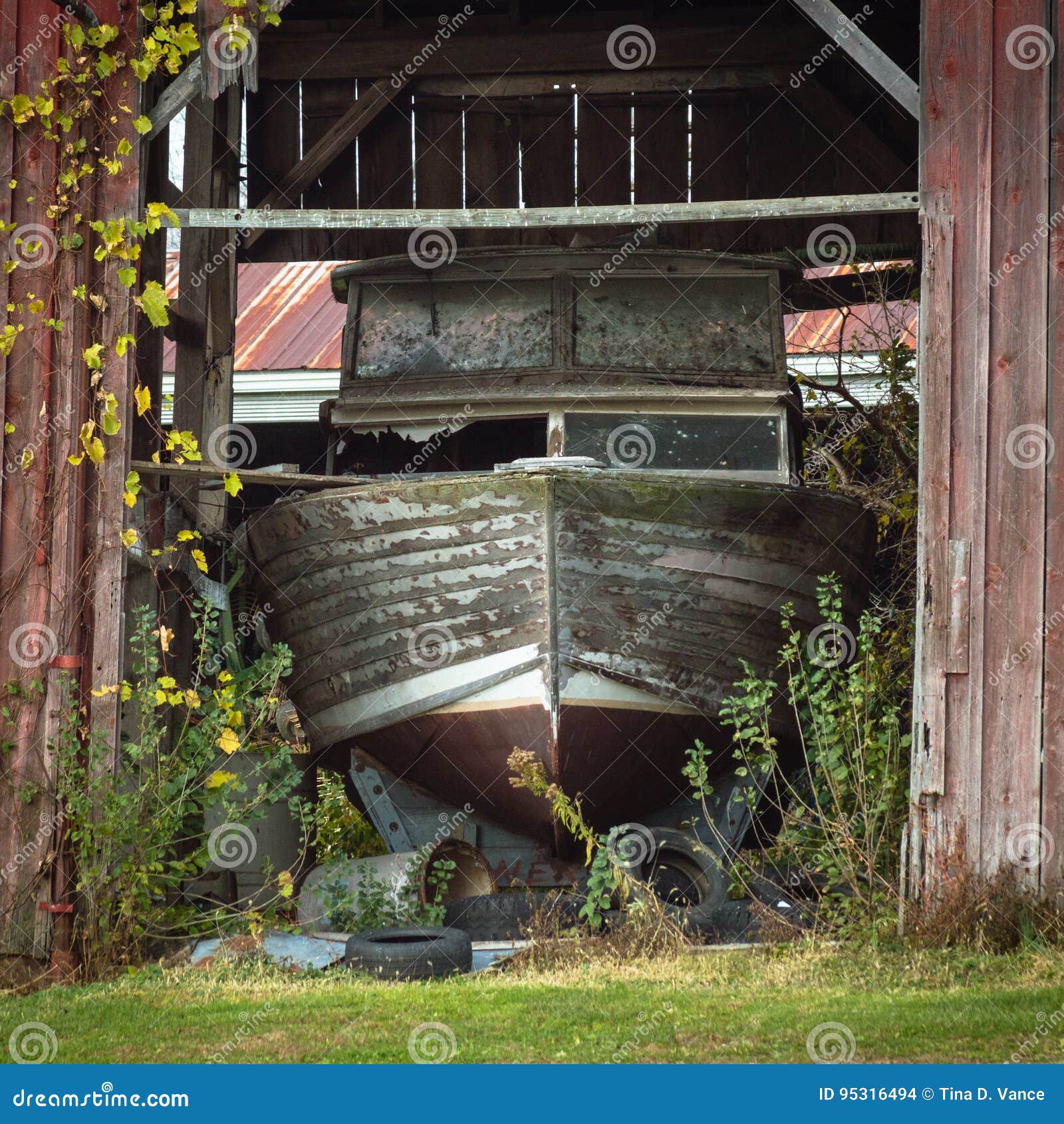Landed Boat stock photo. Image of barn, docked, large - 95316494