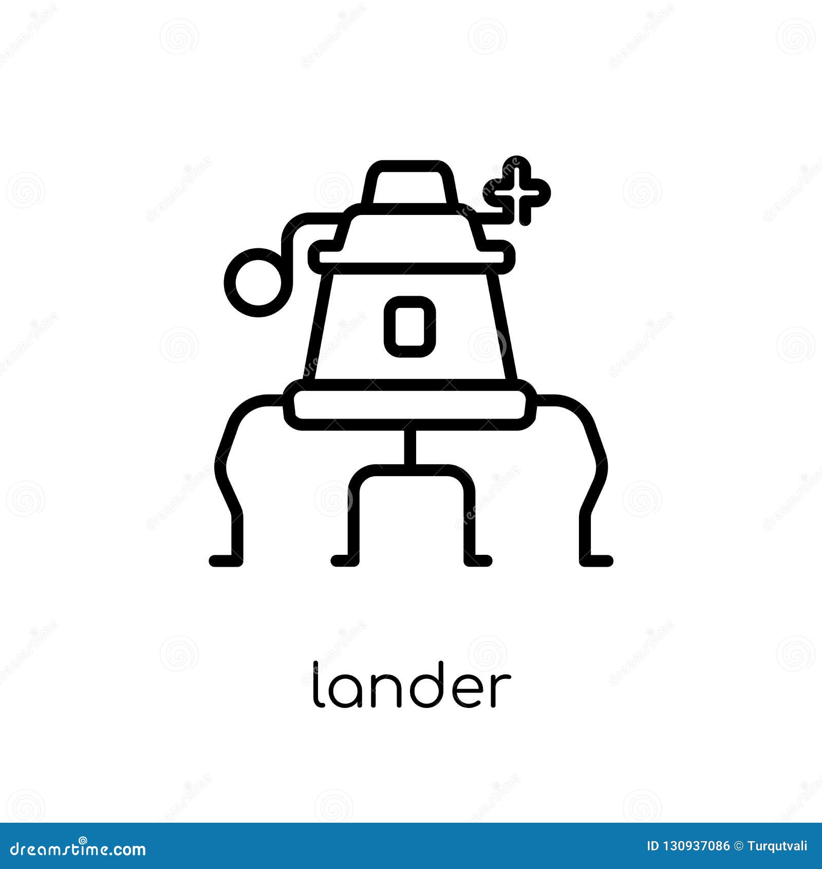 Lander Icon from Astronomy Collection. Stock Vector - Illustration of ...