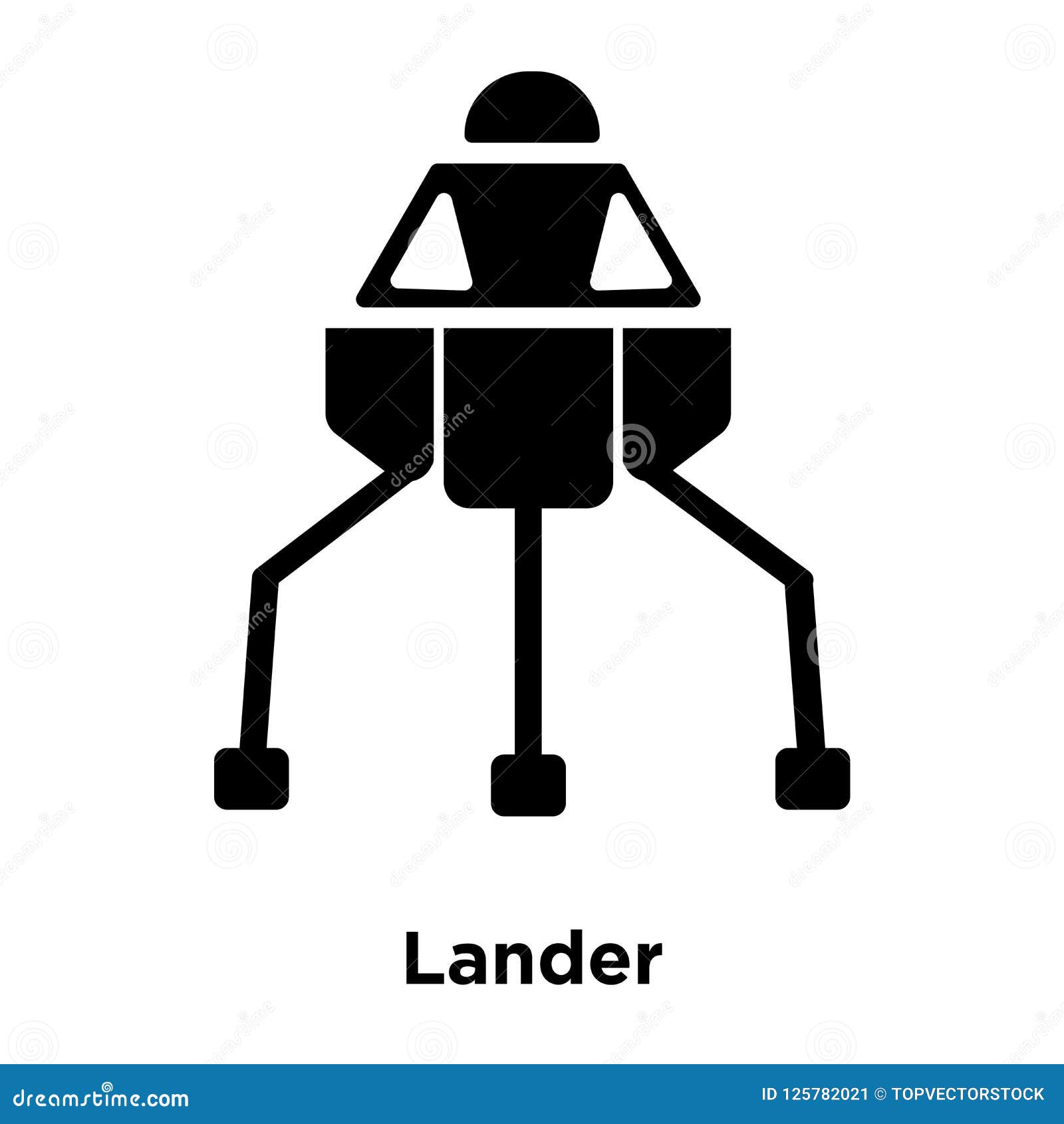 Lander Icon Vector Isolated on White Background, Logo Concept of Stock ...