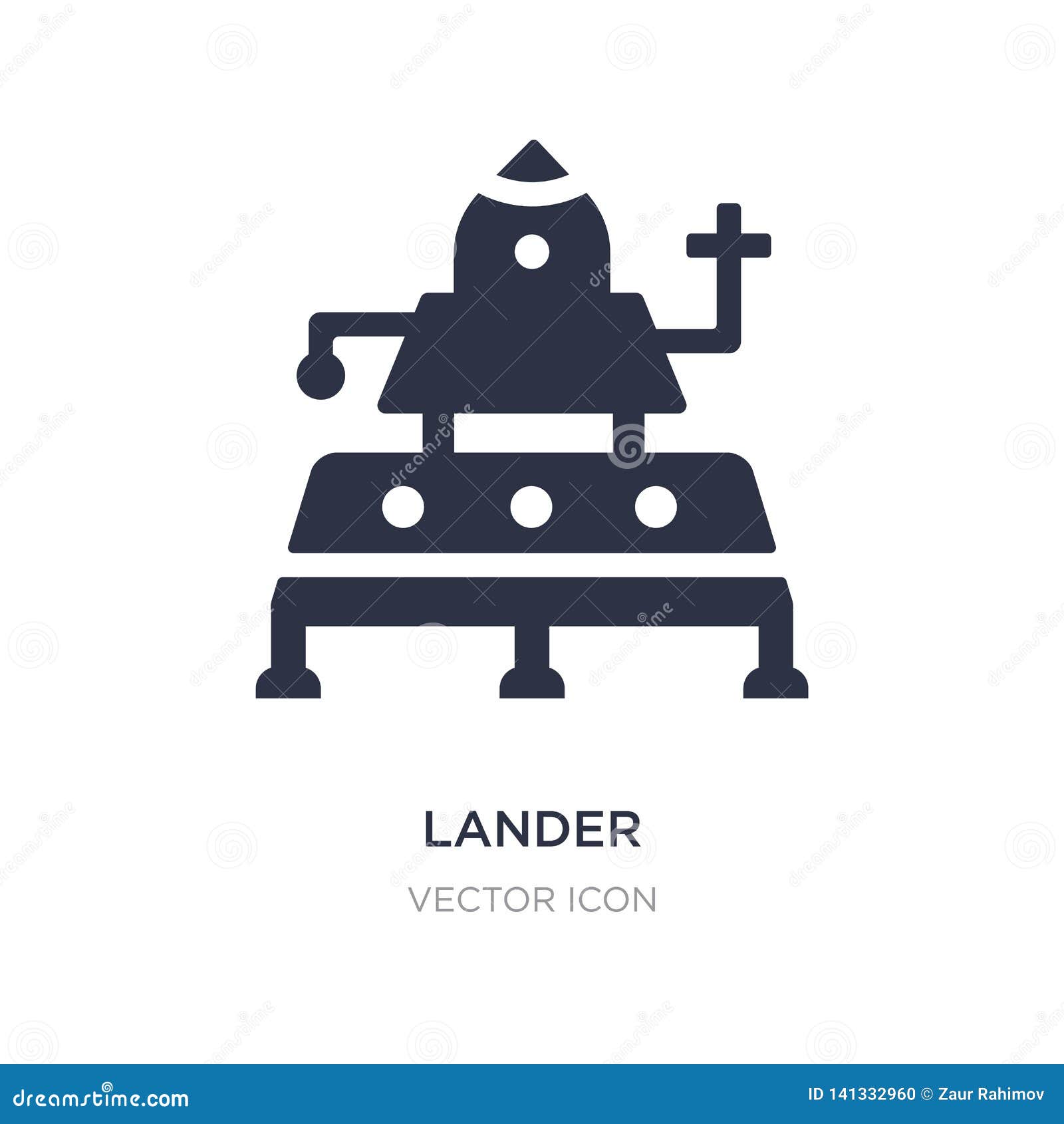 Lander Icon on White Background. Simple Element Illustration from ...
