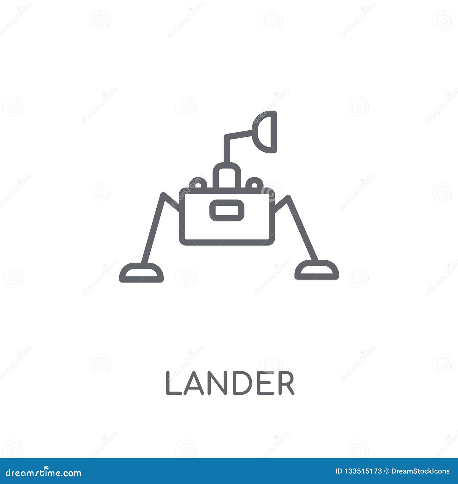 Lander Linear Icon. Modern Outline Lander Logo Concept on White Stock ...
