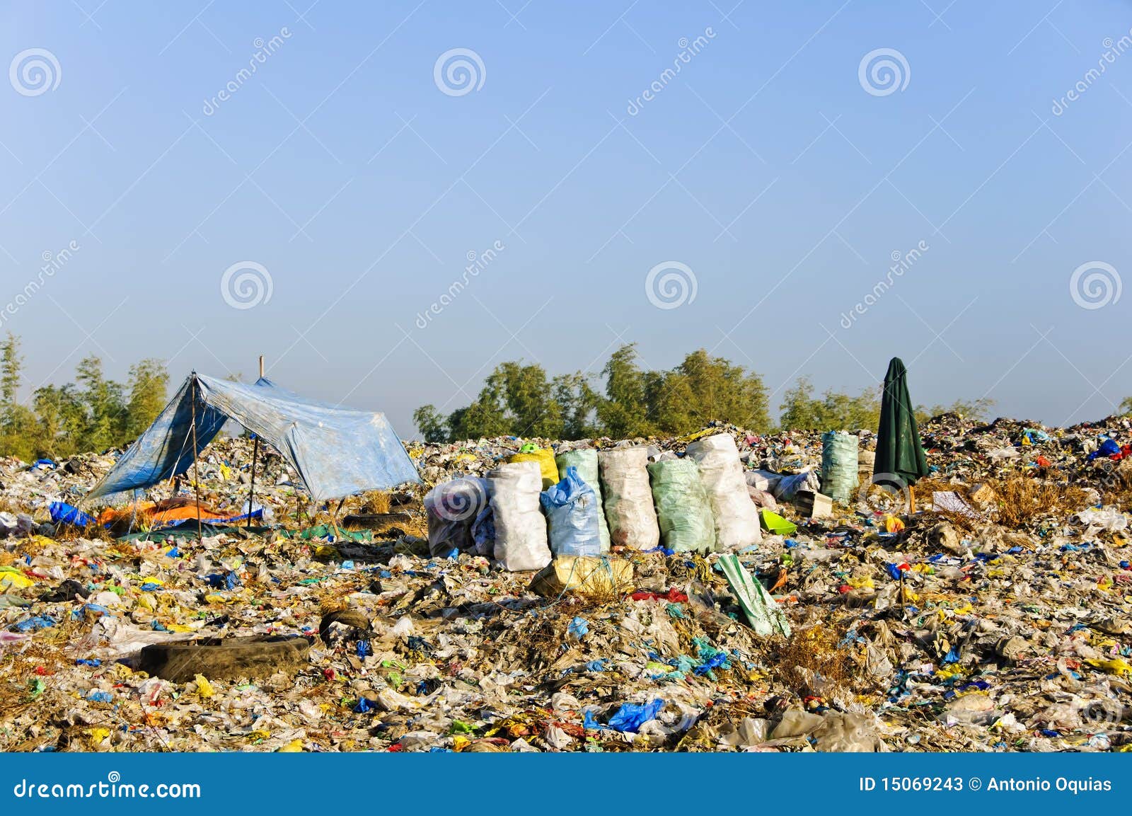 Landfill stock image. Image of green, earth, rubbish - 15069243