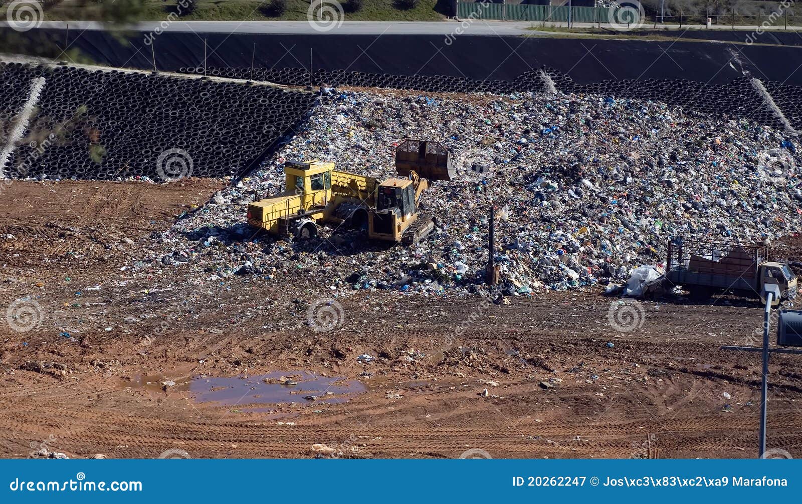 Landfill stock image. Image of household, damage, compactor - 20262247