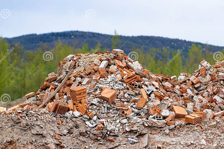 Landfill of Construction Waste Stock Image - Image of dump, texture ...