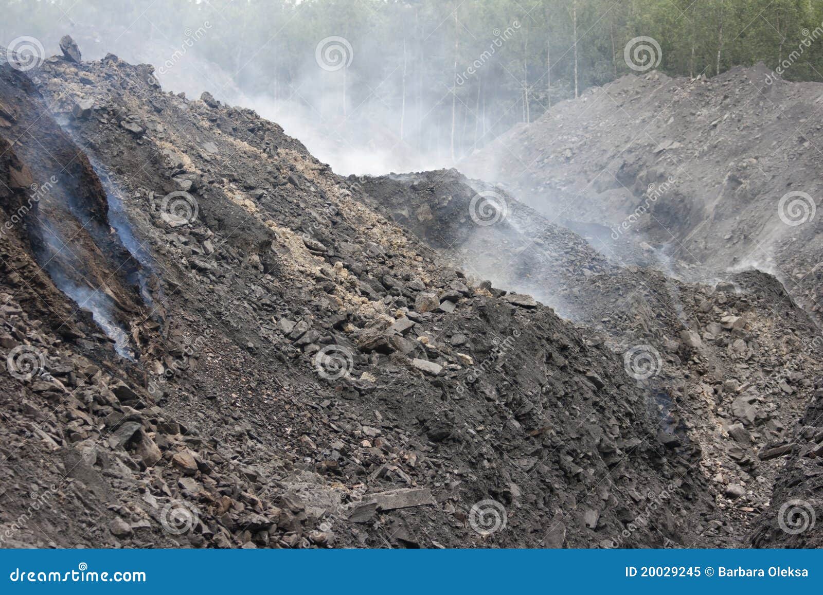 Landfill Fire stock image. Image of garbage, excavator - 20029245