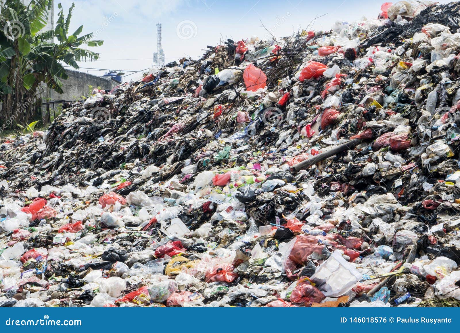 Landfill Fulling with Plastic Waste Piling Stock Photo - Image of ...